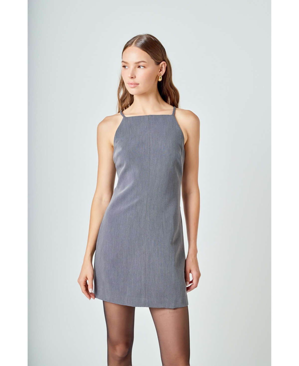 Click here for endless rose Womens High Neck Fitted Mini Dress -... prices
