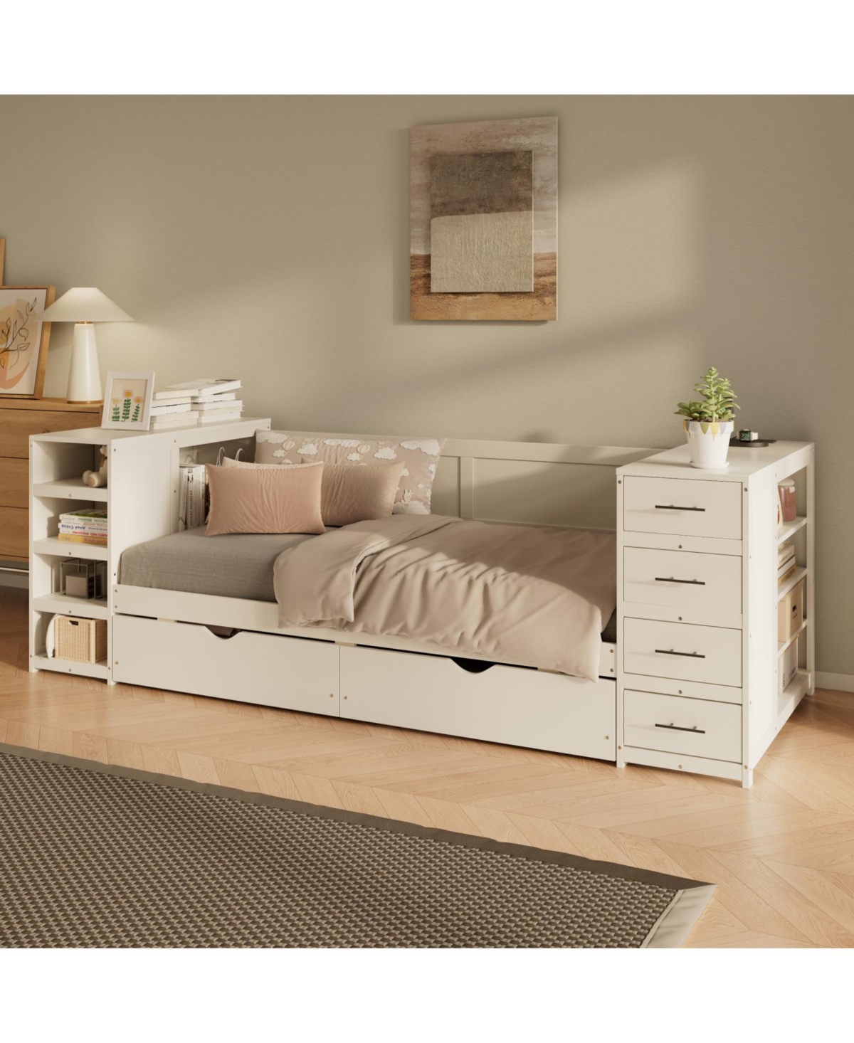 Click here for Streamdale Furniture Twin Daybed with Shelves Draw... prices