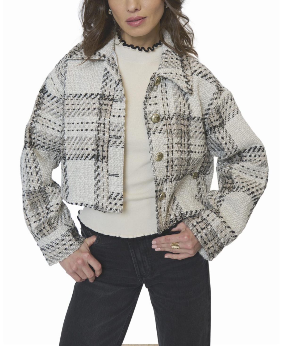 Click here for Central Park West Womens Billie Cropped Oversize T... prices