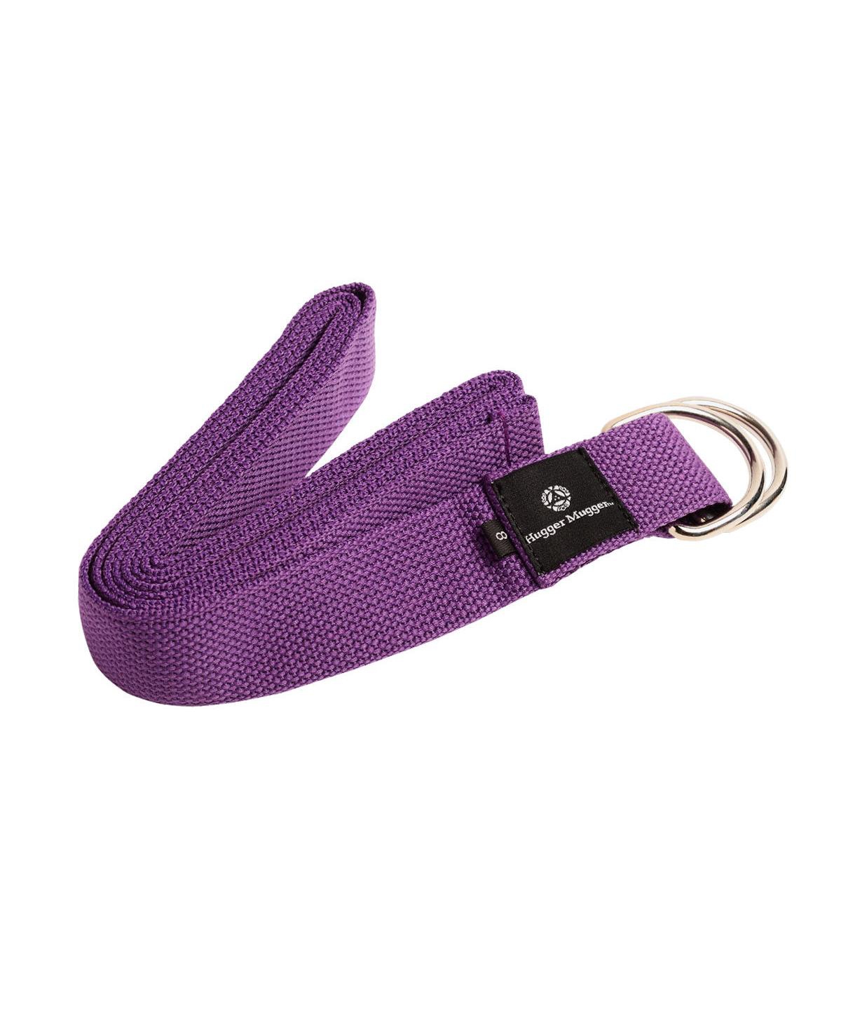 Click here for Hugger Mugger 8 Cotton Yoga Strap w/ D-Ring - Purp... prices