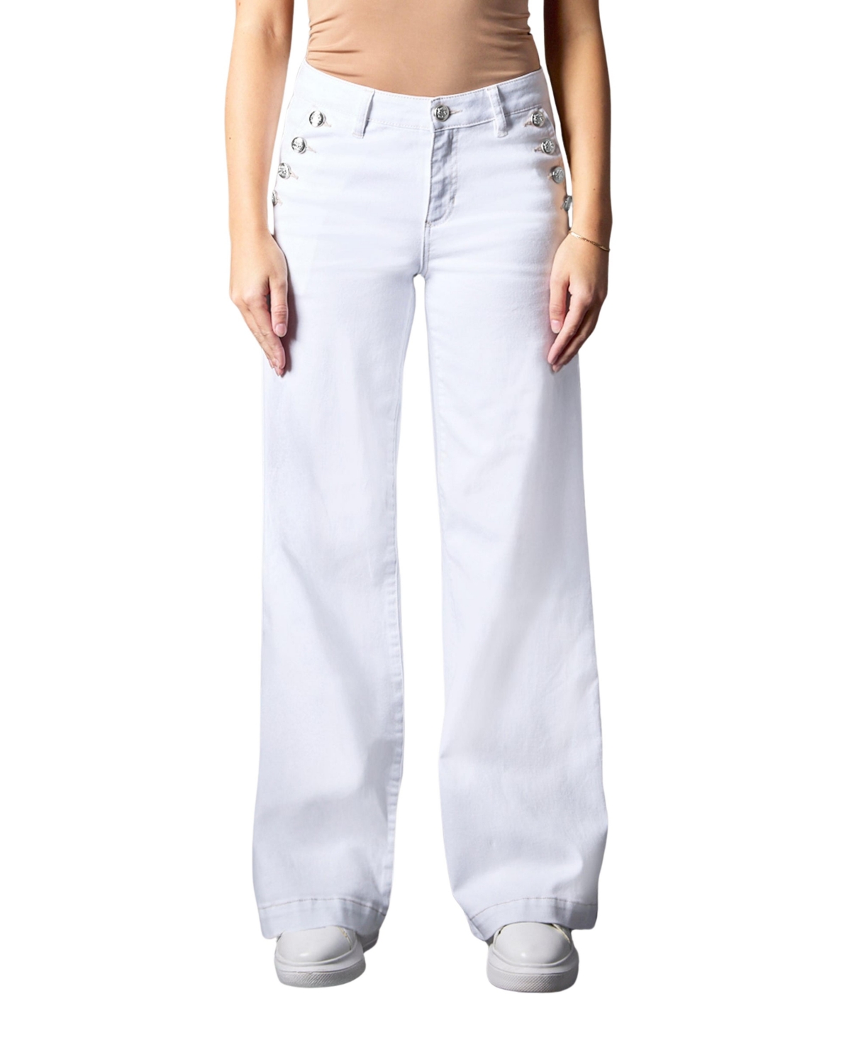 Click here for Blue Revival Womens Ariana Mid-Rise Wide-Leg Jeans... prices