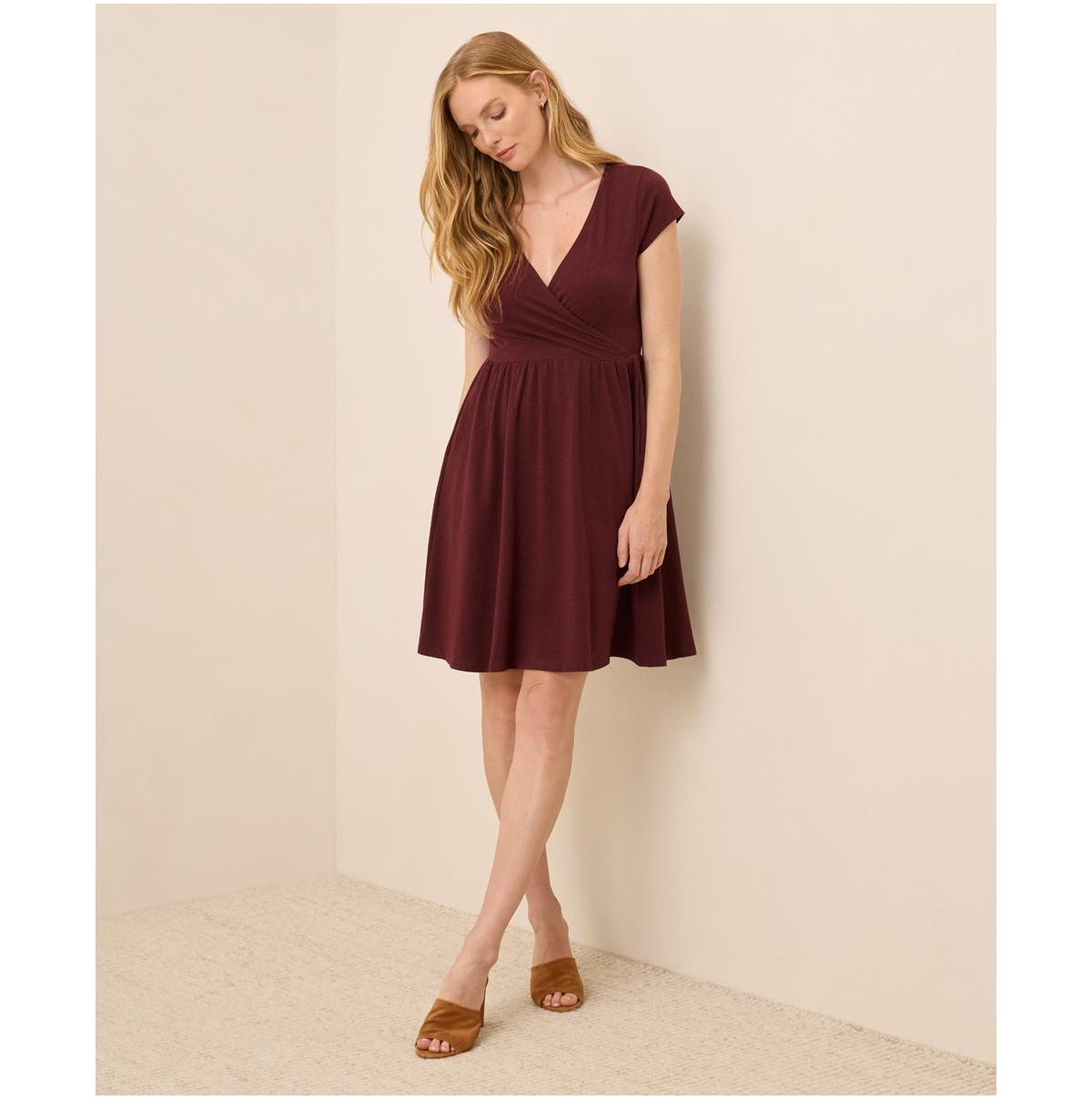 Click here for Pact Womens Organic Cotton Fit & Flare Crossover D... prices