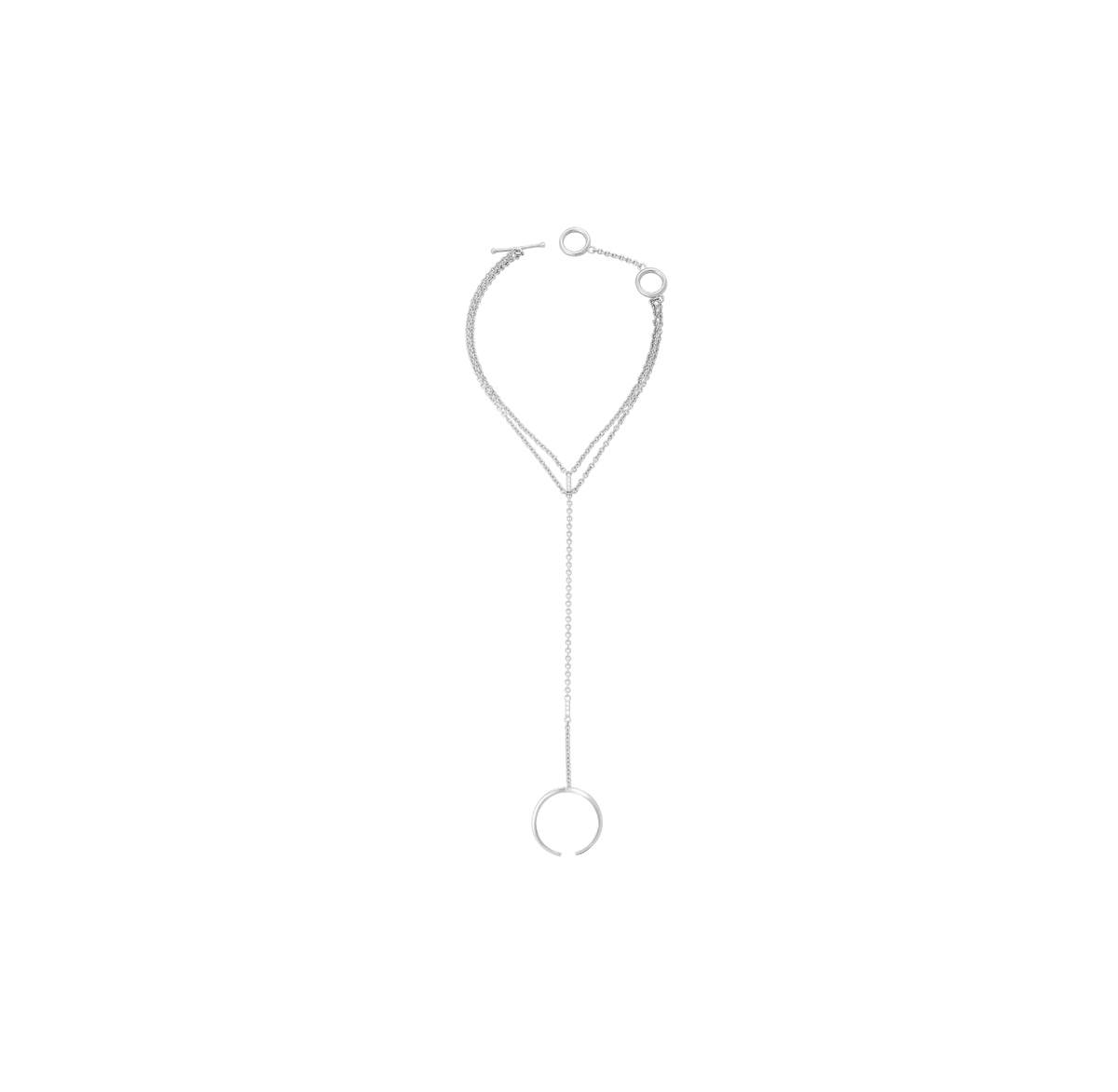 Click here for Lucy Quartermaine Skinny Drip Hand Chain with Whit... prices