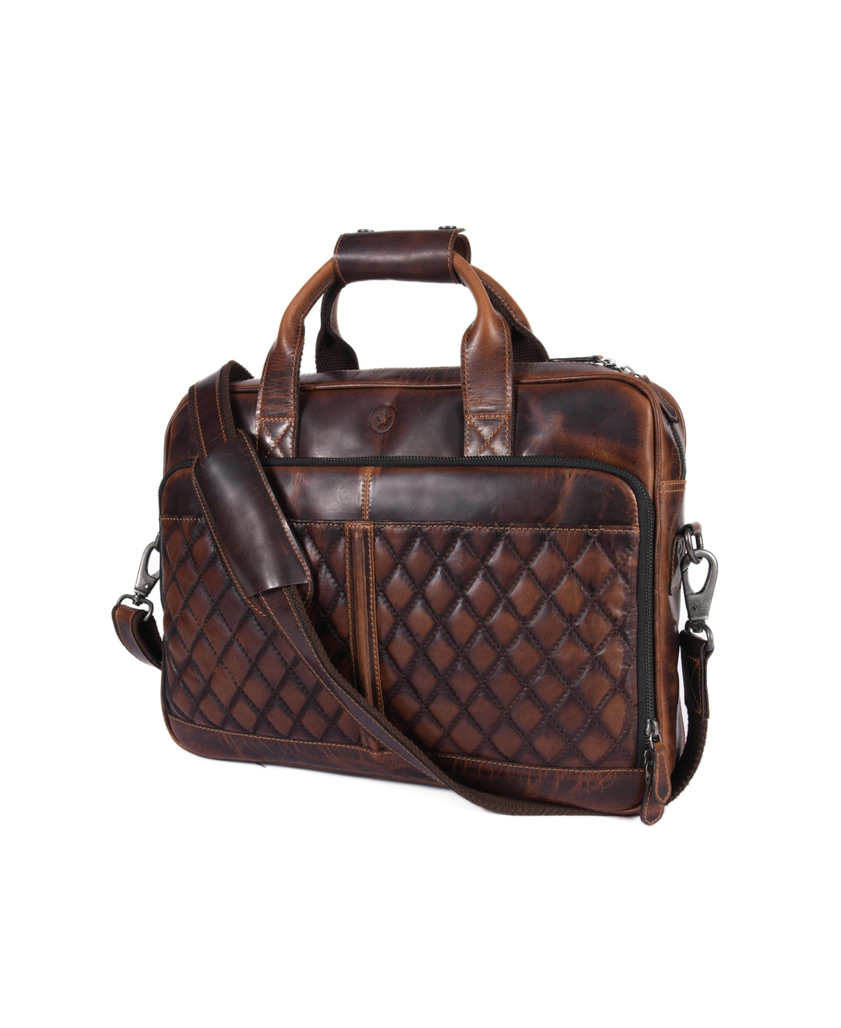 Click here for Aaron Leather Goods Quilted Full-Grain Leather Lap... prices