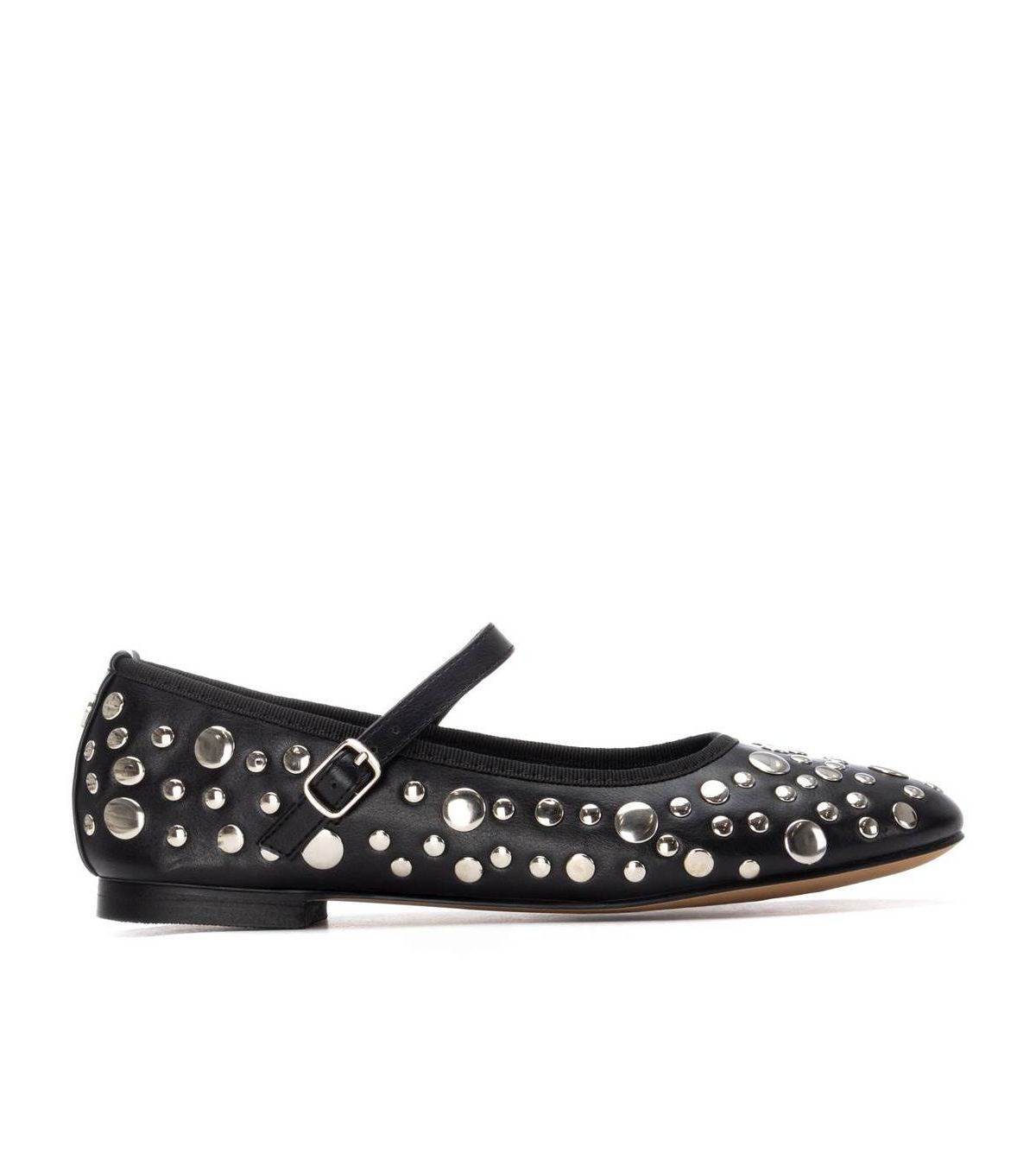 Click here for Womens Mary Jane Studded Ballet Flats By Xti - Bla... prices