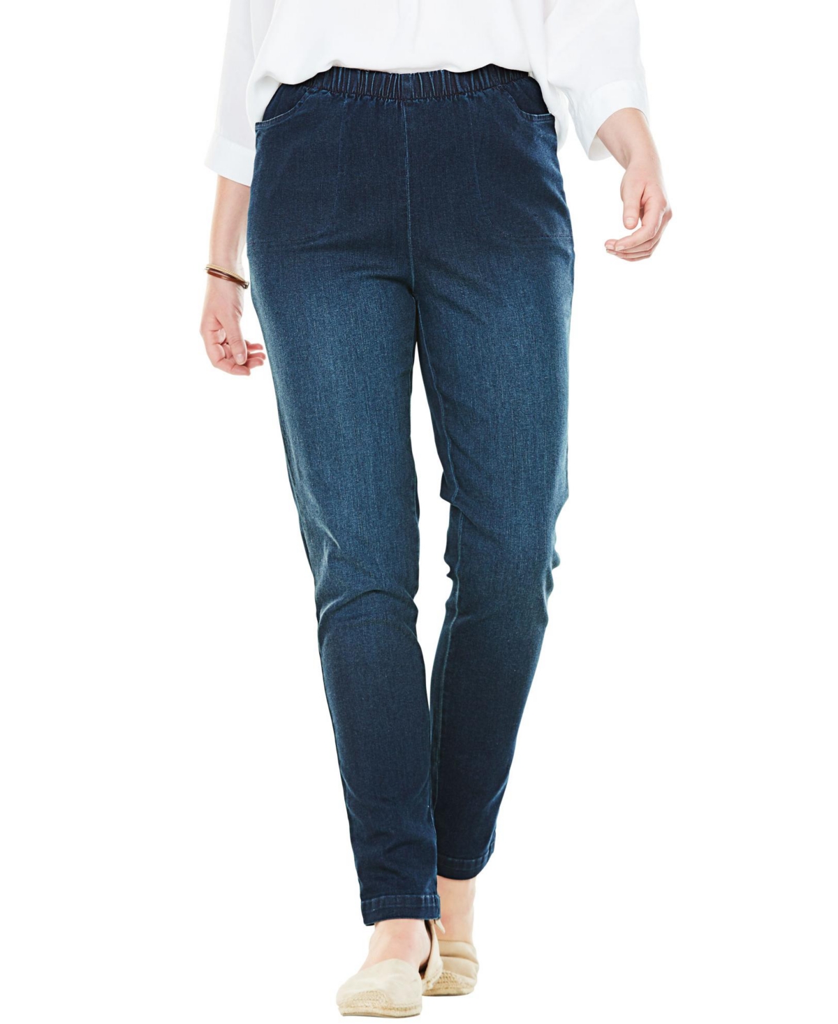 Click here for Woman Within Womens Within Straight Leg Fineline P... prices