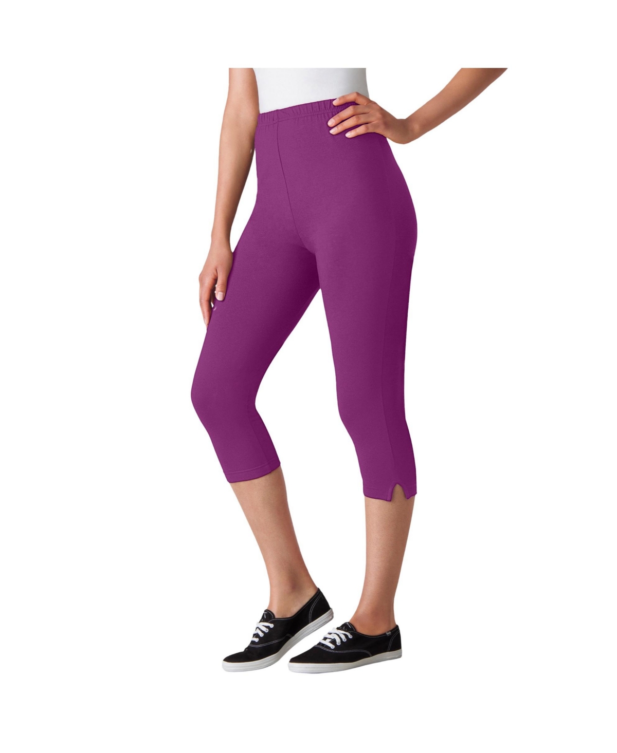 Click here for Woman Within Plus Size Within Stretch-Cotton Knit... prices