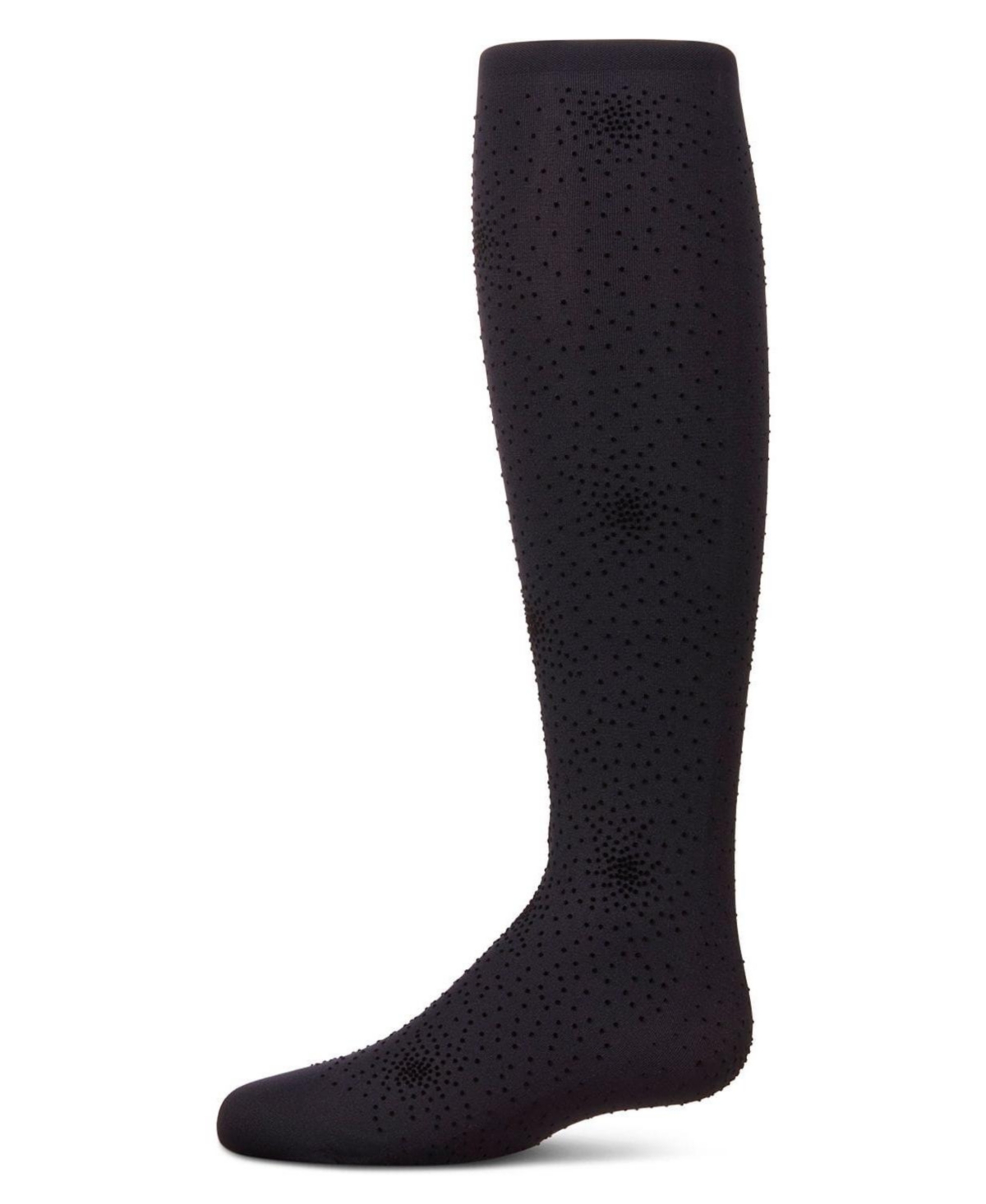 Click here for Memoi Girls Opaque Fireworks Flocked Tights - Navy prices