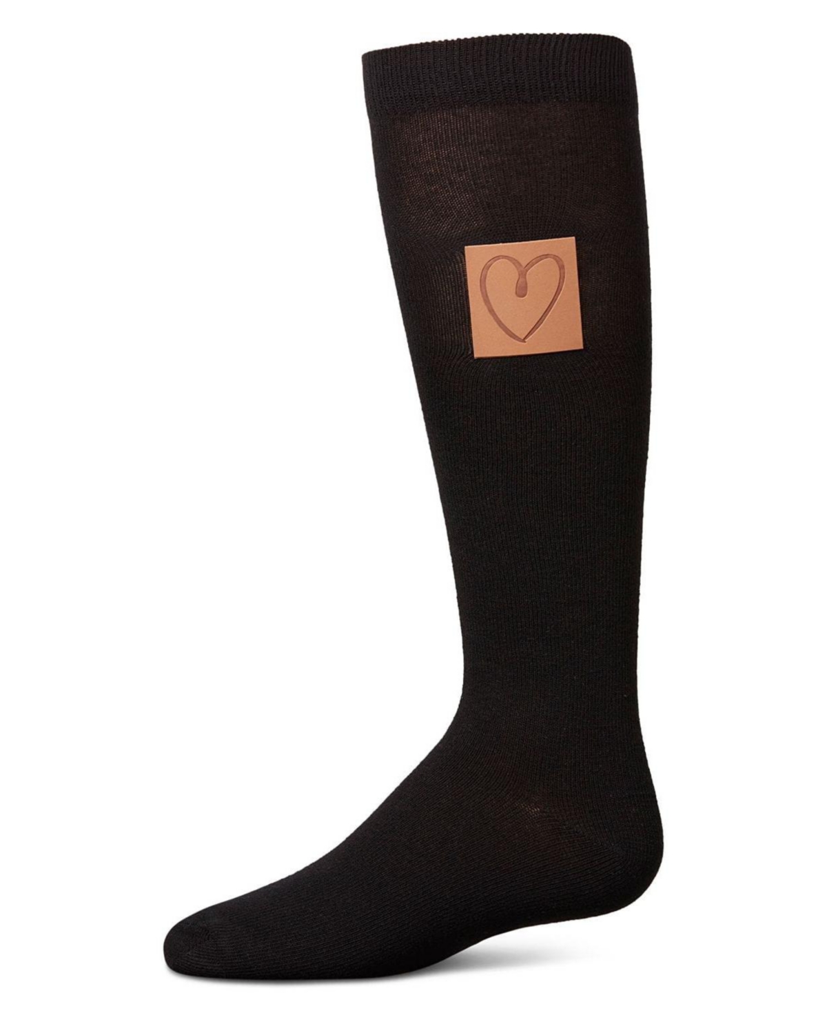 Click here for Memoi Little Girls Cork Heart Patch Tab Knee High... prices