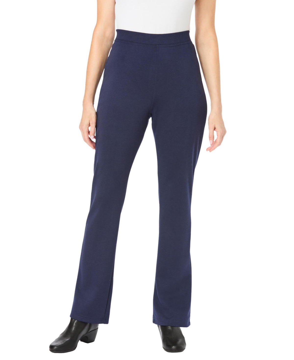 Click here for Woman Within Plus Size Bootcut Ponte Stretch Knit... prices