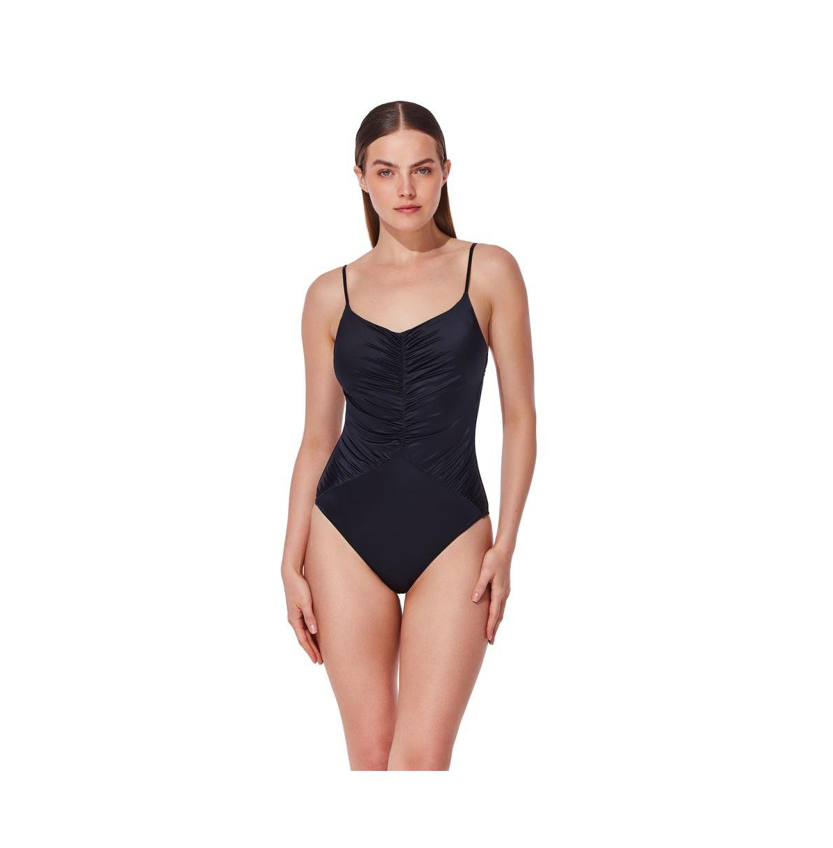 Click here for Gottex Womens Mademoiselle V Neck Ruched One Piece... prices