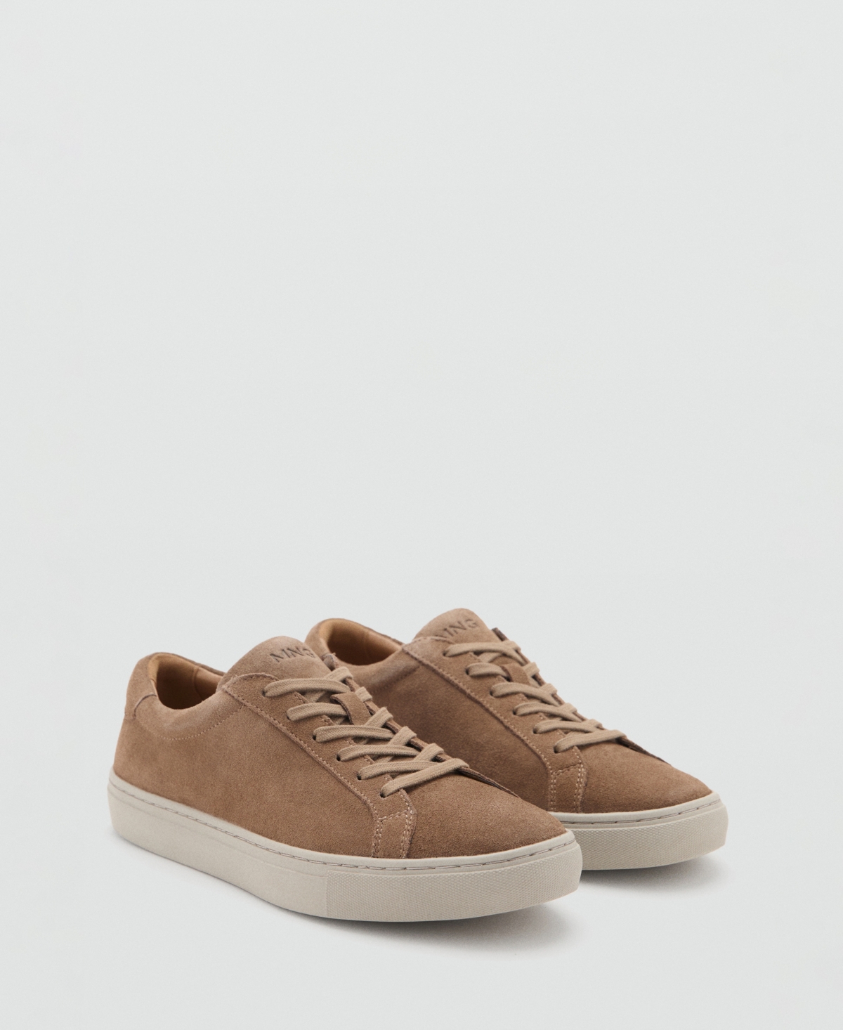 Click here for Mango Mens Suede Trainer Shoes - Brown prices