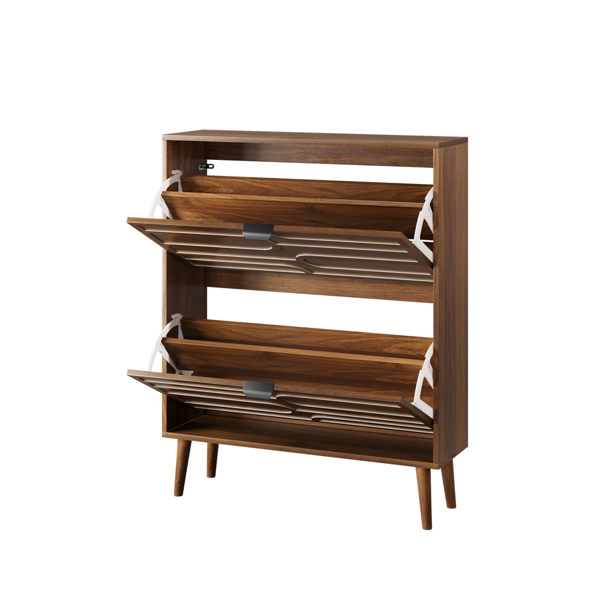 Click here for Chic Crate 31.5 Modern Walnut Shoe Cabinet with Fl... prices