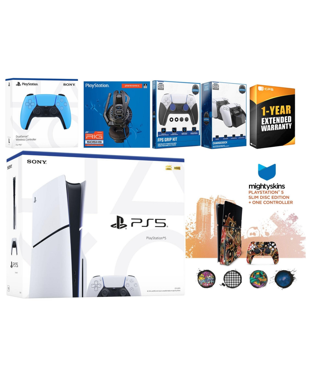 Click here for Sony Playstation 5 Slim Disc with Extra - Starligh... prices