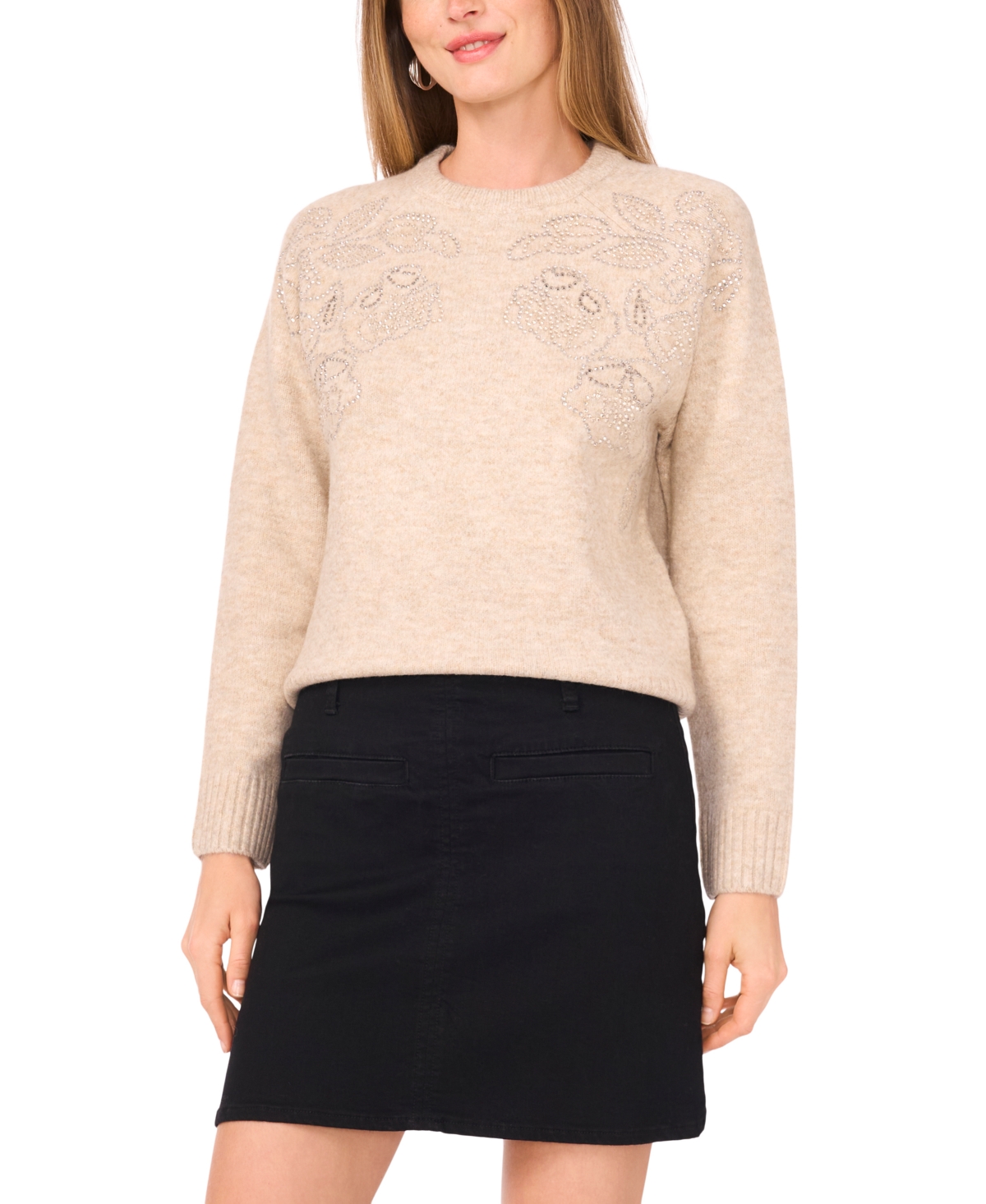 Click here for Vince Camuto Womens Embellished Detail Long Sleeve... prices