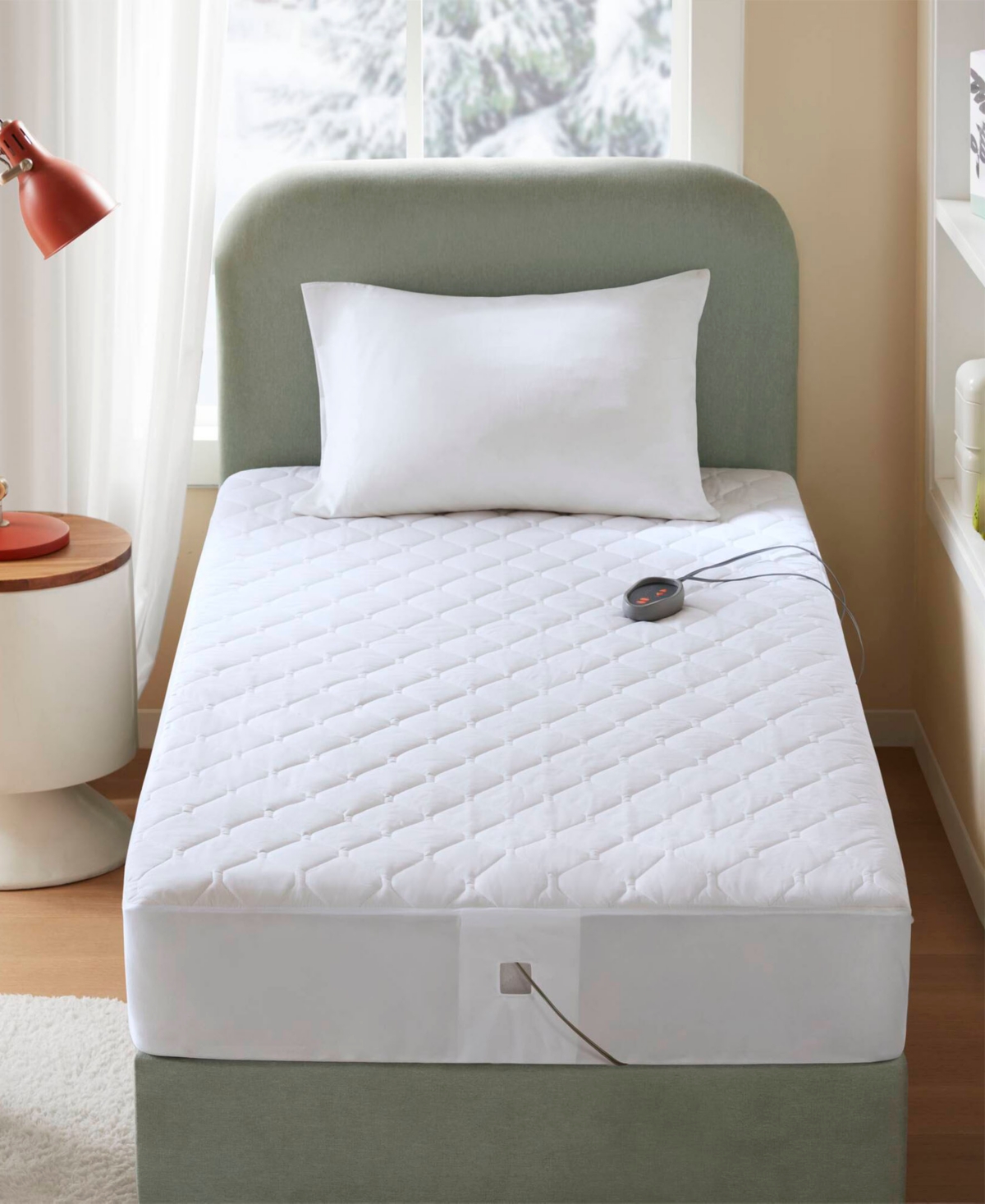 Beautyrest Luxe Quilted Electric Mattress Pad  Full - White
