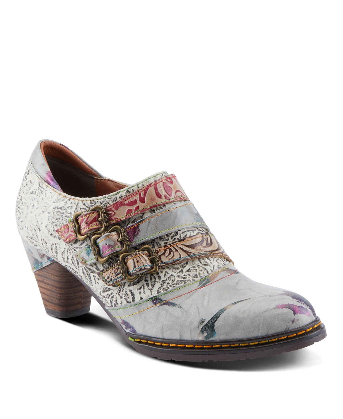 Click here for L Artiste Women s Graphic Handpainted Floral Leath... prices