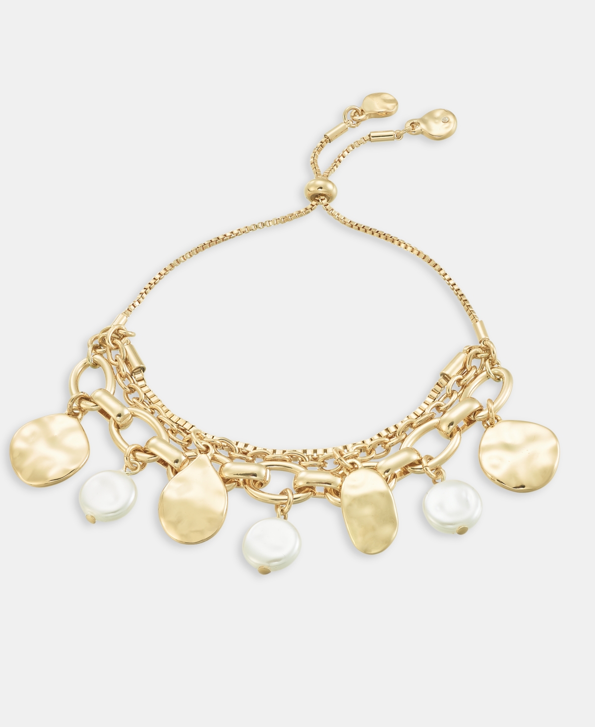 Click here for Style & Co Disc & Imitation Pearl Slider Bracelet... prices