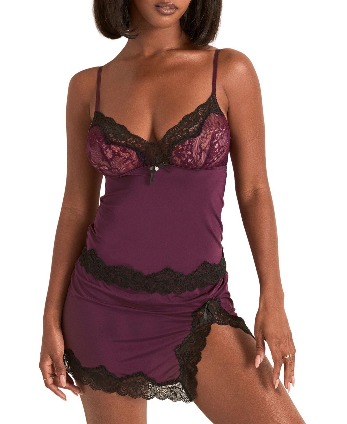Click here for Adore Me Womens Madeline Cami & Slip Skirt Set Lin... prices