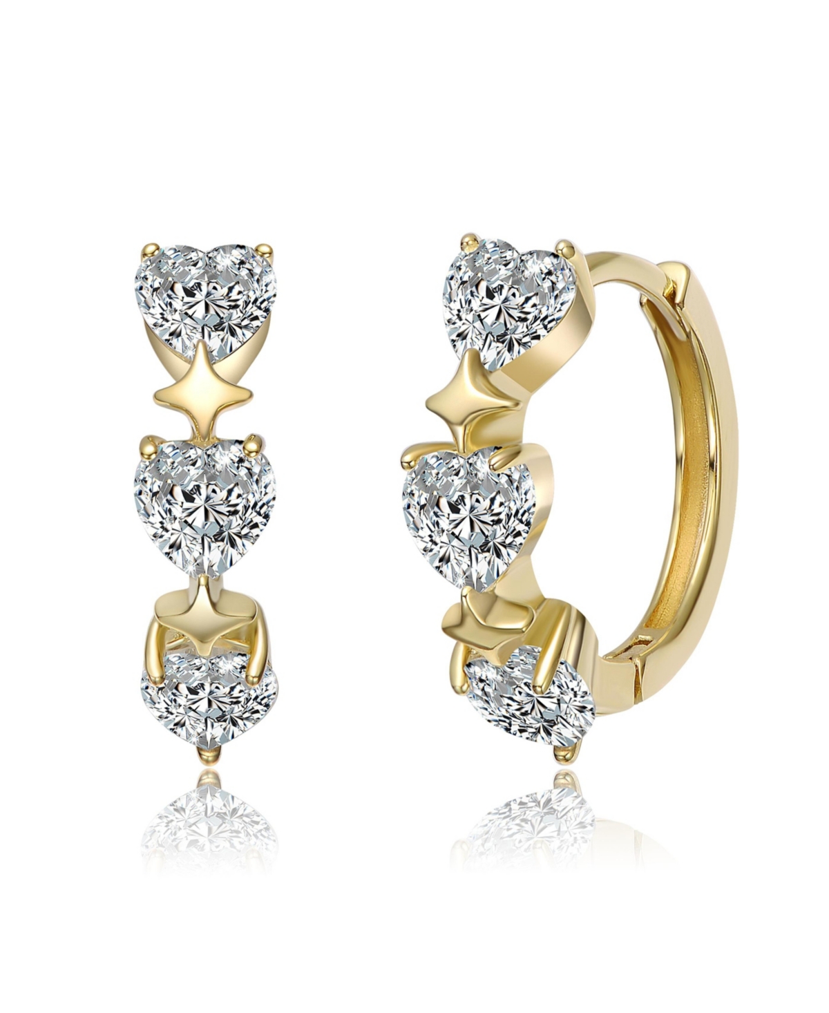 Click here for Genevive Sterling Silver 14K Gold Plated with Clea... prices
