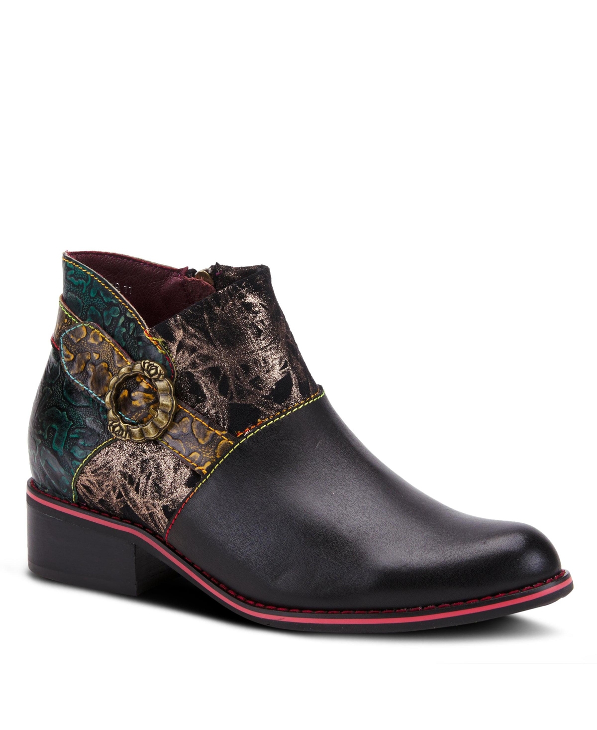 Click here for LArtiste Womens Tiatia Hand-Painted Leather Ankle... prices