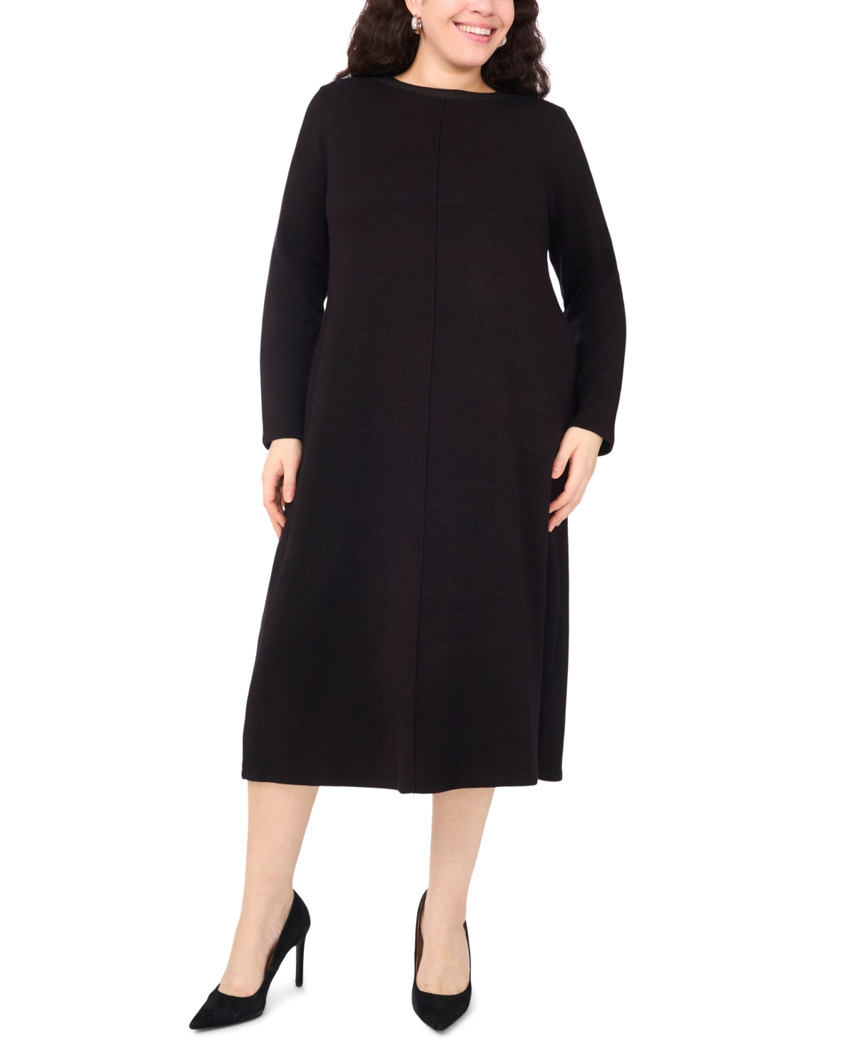 Click here for Vince Camuto Plus Size Long Sleeve Midi Dress - Ri... prices
