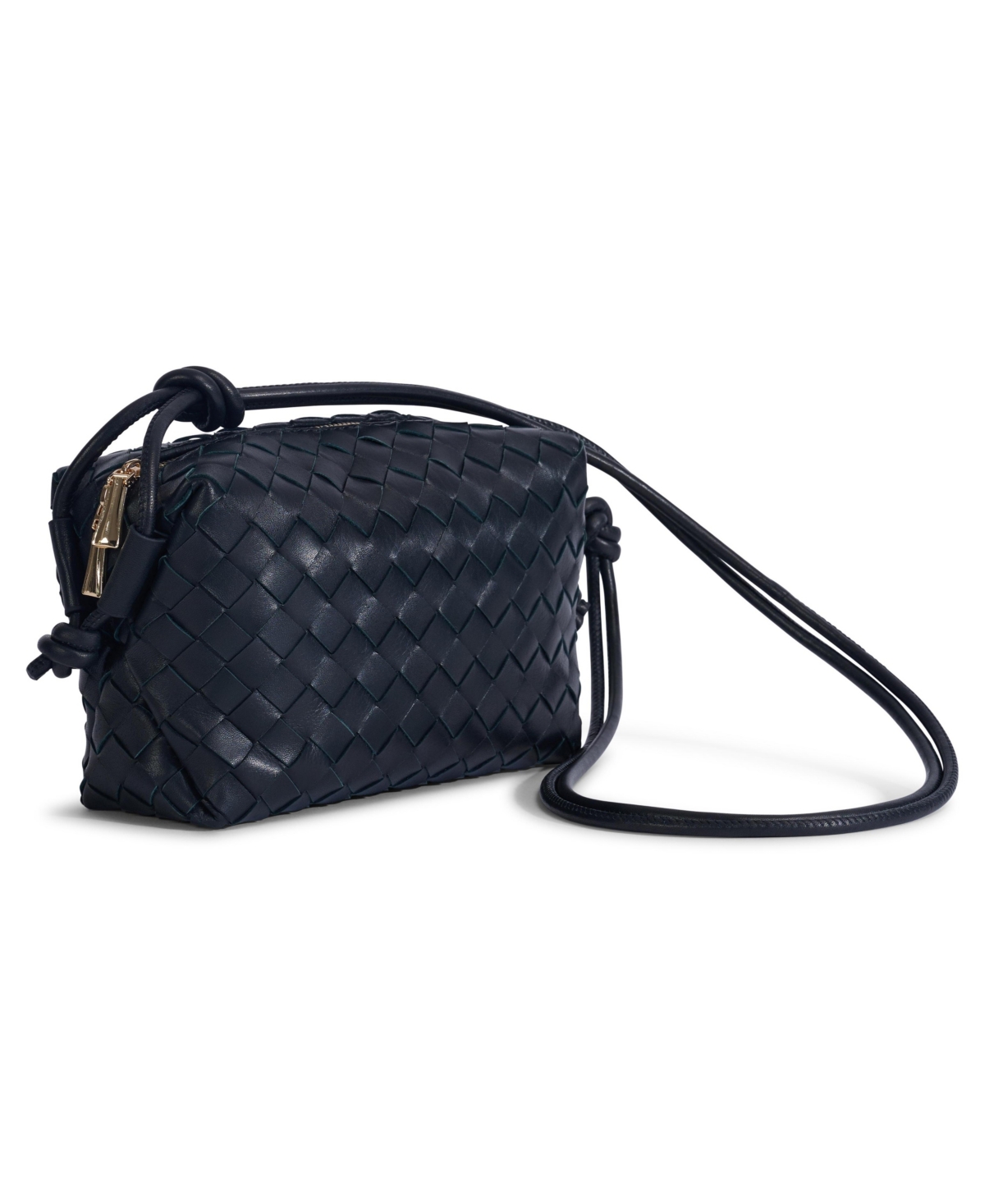 Click here for Womens Black Woven Leather Crossbody Bag - Black prices