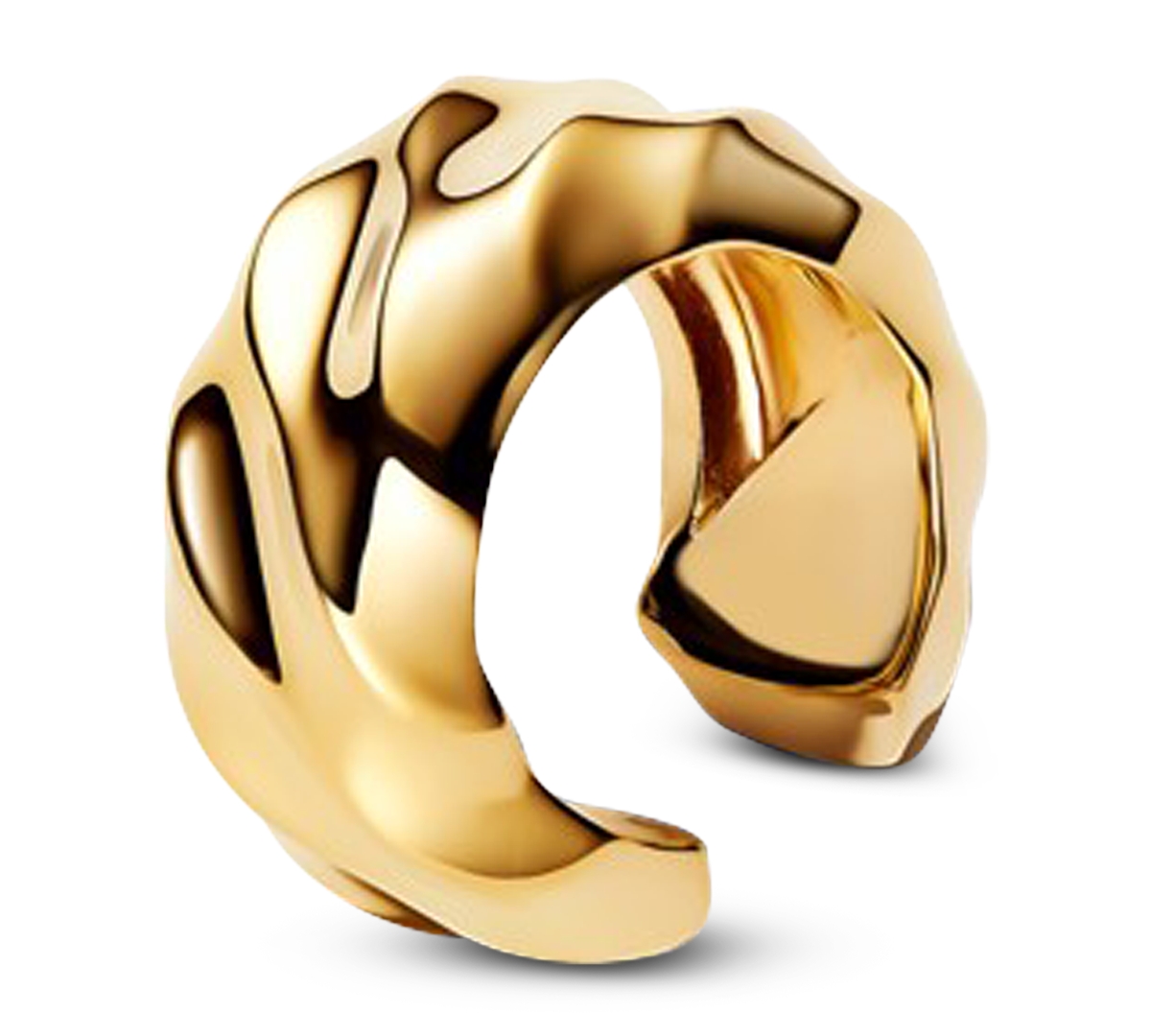 Click here for Pandora Rippled Cuff Earrings - Gold prices