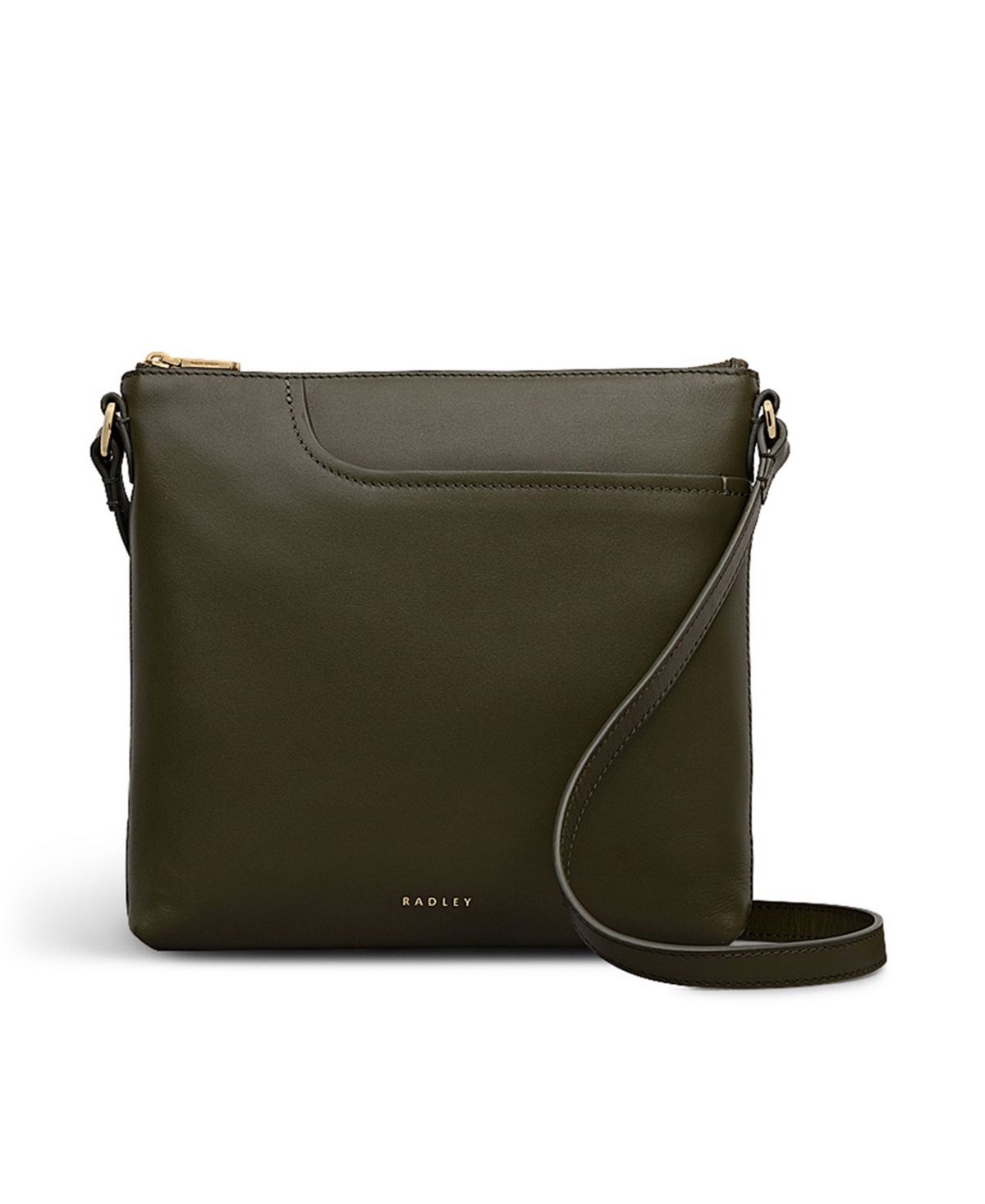 Radley London Pockets Small Leather Zip Top Crossbody Bag - Pine Needle
