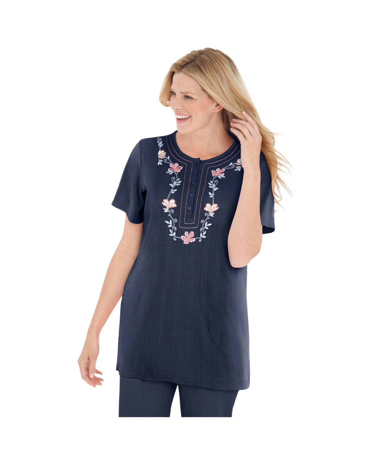 Click here for Woman Within Plus Size 7-Day Embroidered Pointelle... prices