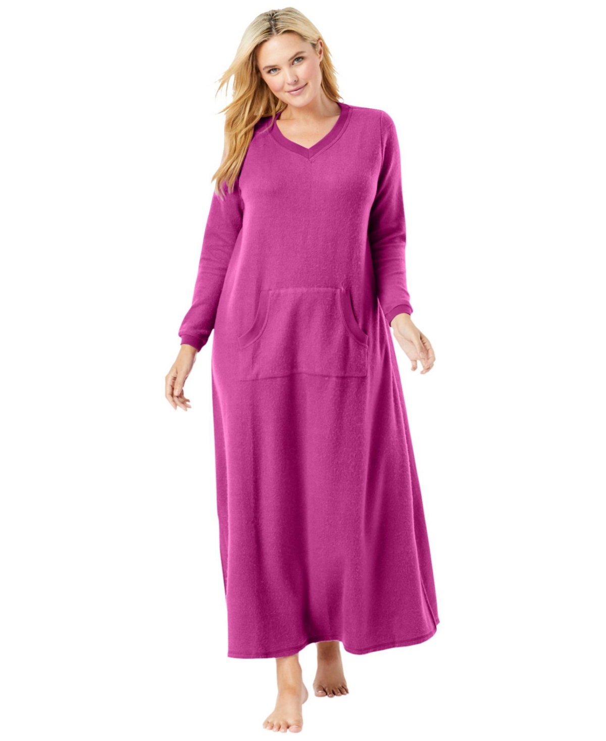 Click here for Dreams & Co. Womens Plus Size Long Sherpa Lounger... prices