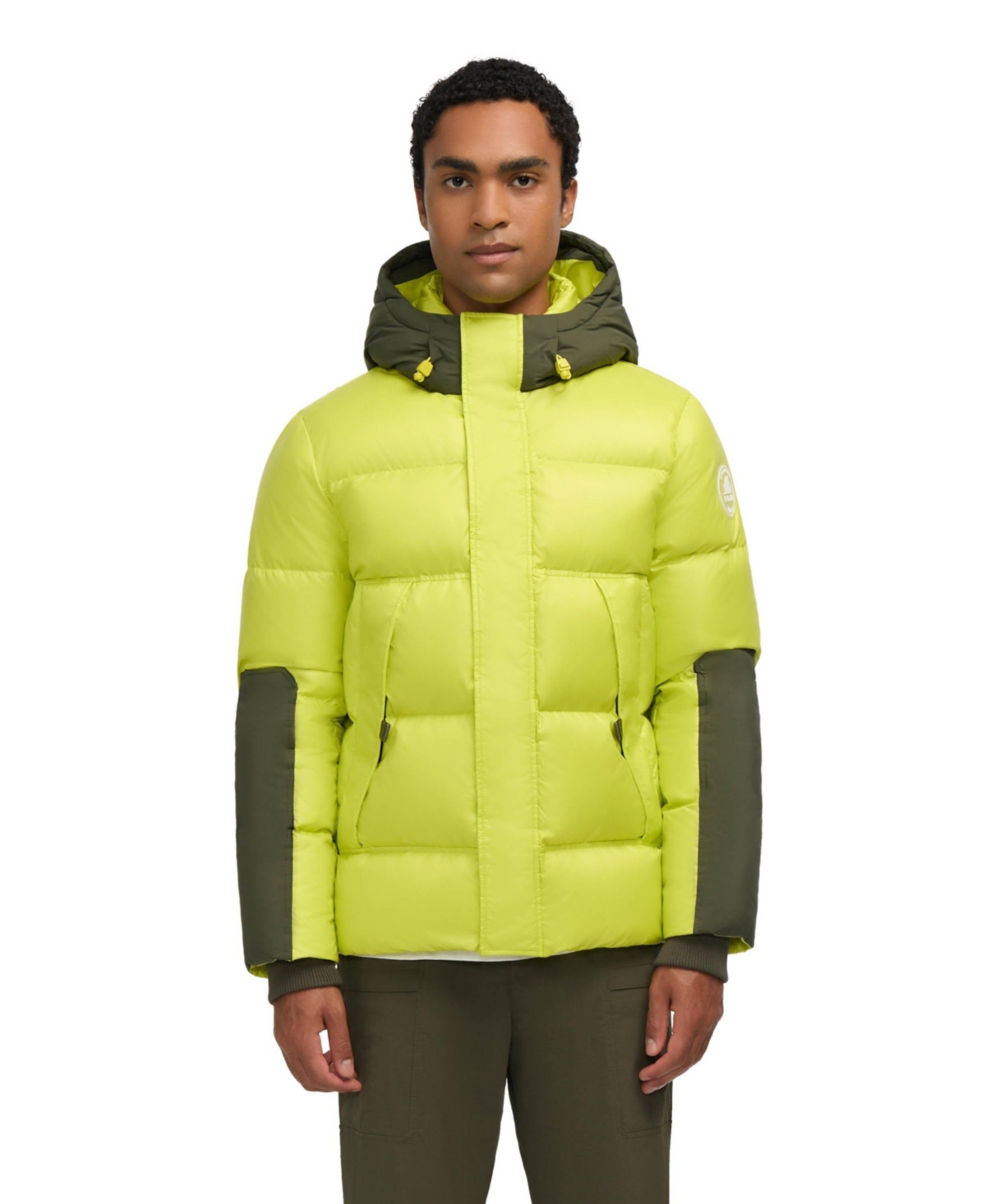 Click here for Pajar Mens Nuray Mixed Media Color Block Puffer wi... prices