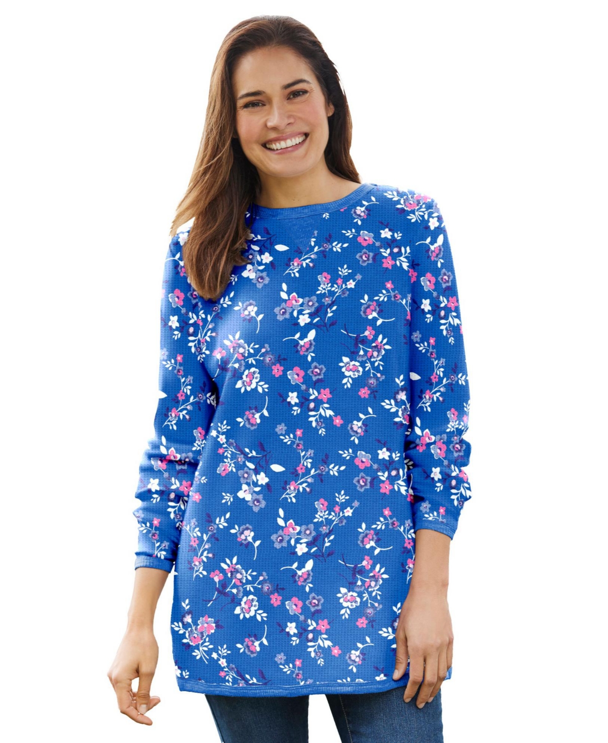 Click here for Woman Within Womens Within Waffle Thermal Sweatshi... prices