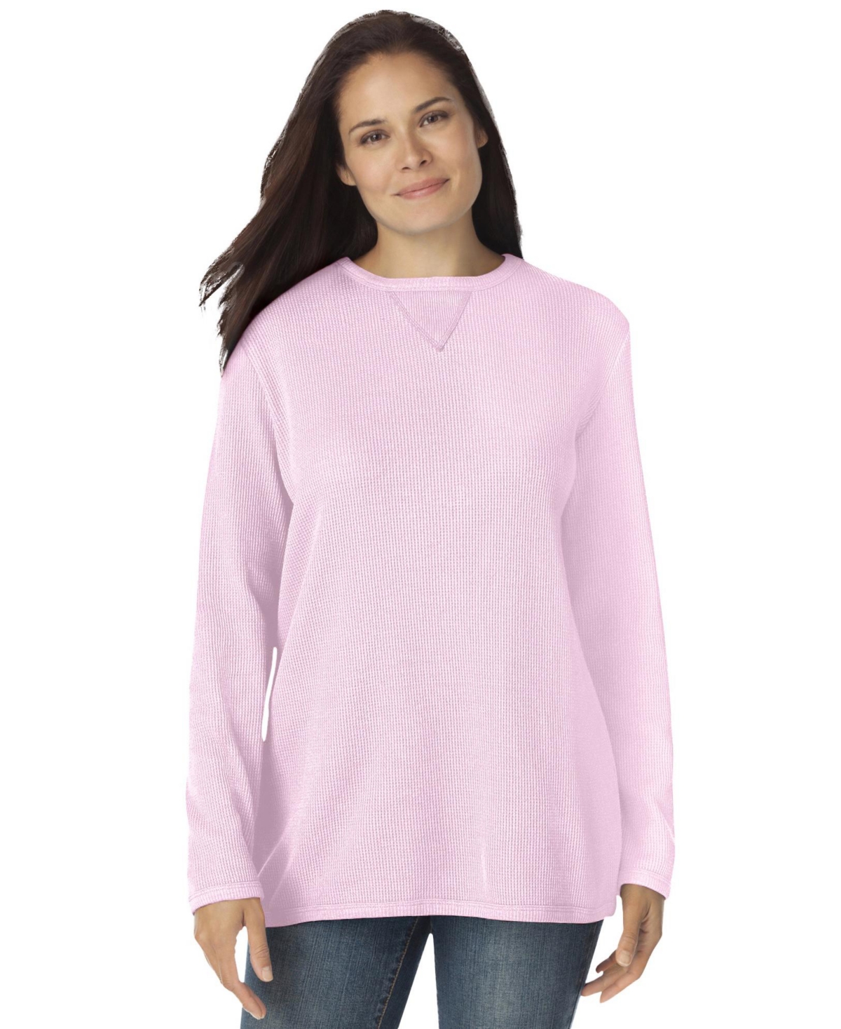 Click here for Woman Within Womens Within Waffle Thermal Sweatshi... prices