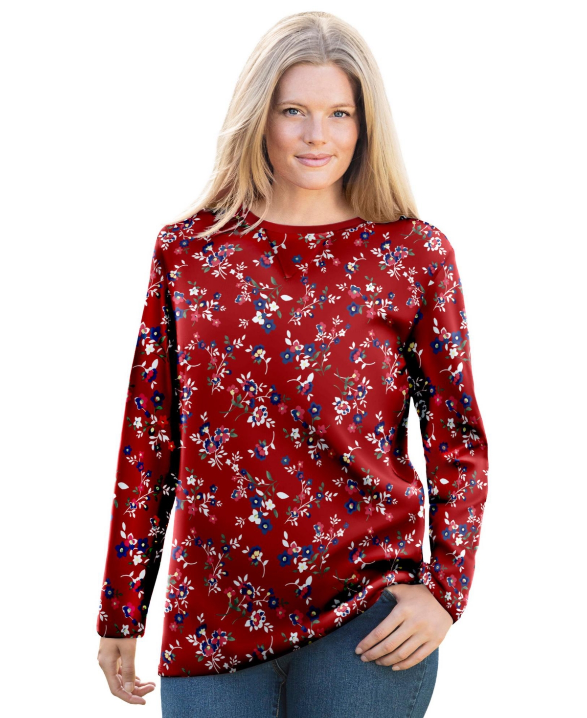 Click here for Woman Within Womens Within Waffle Thermal Sweatshi... prices