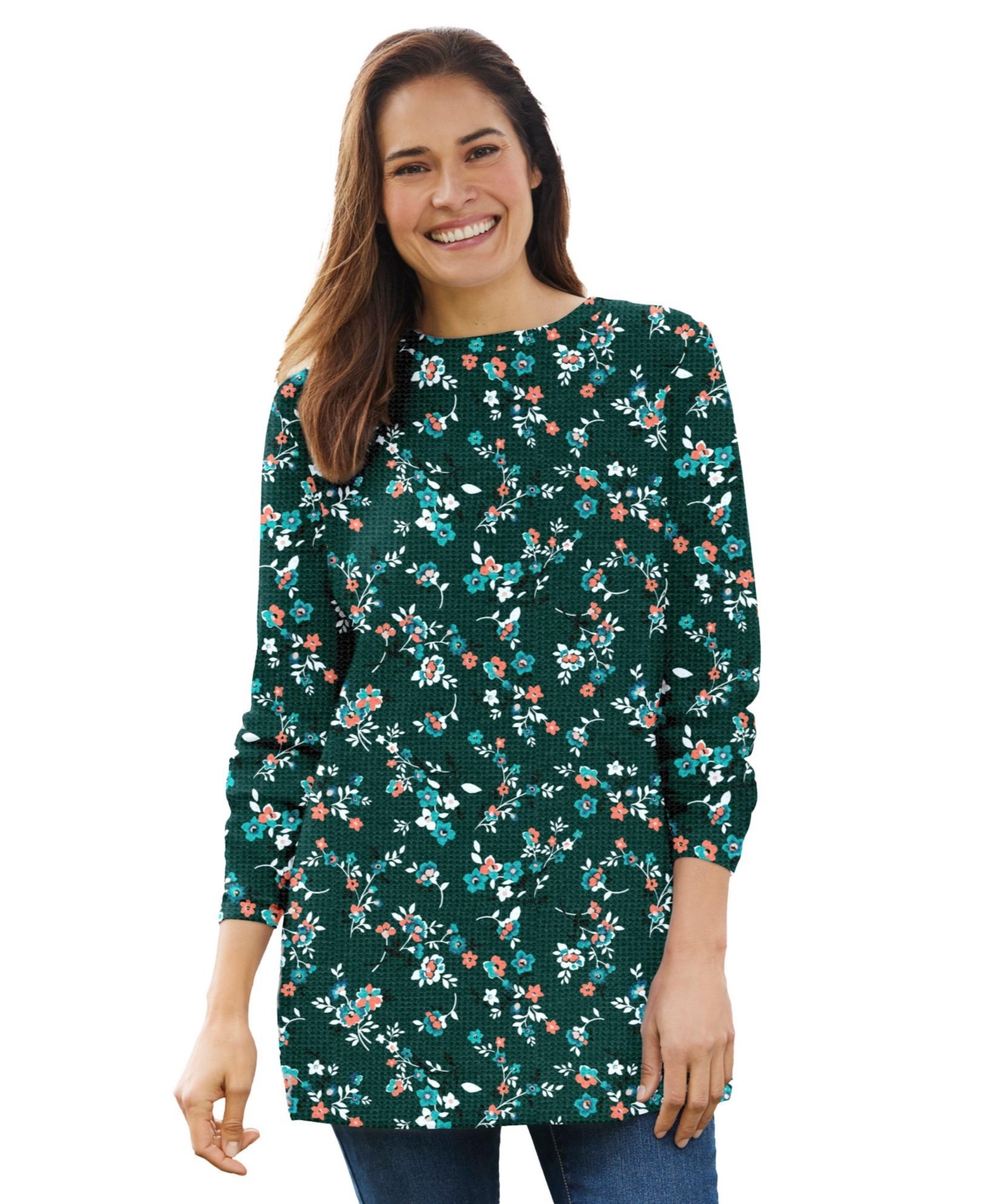 Click here for Woman Within Womens Within Waffle Thermal Sweatshi... prices