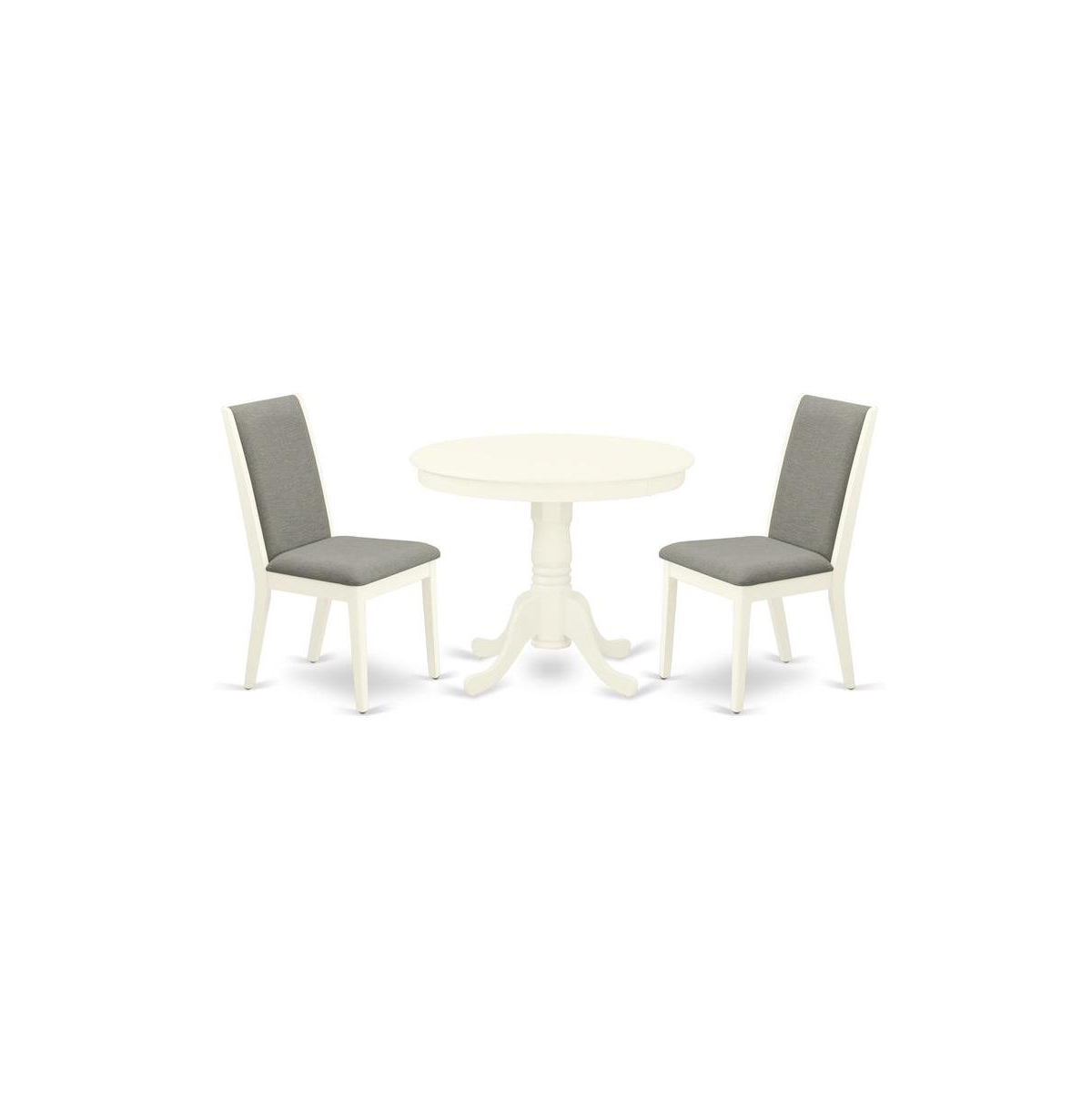 Click here for East West Furniture Dining Room Set Linen White -... prices