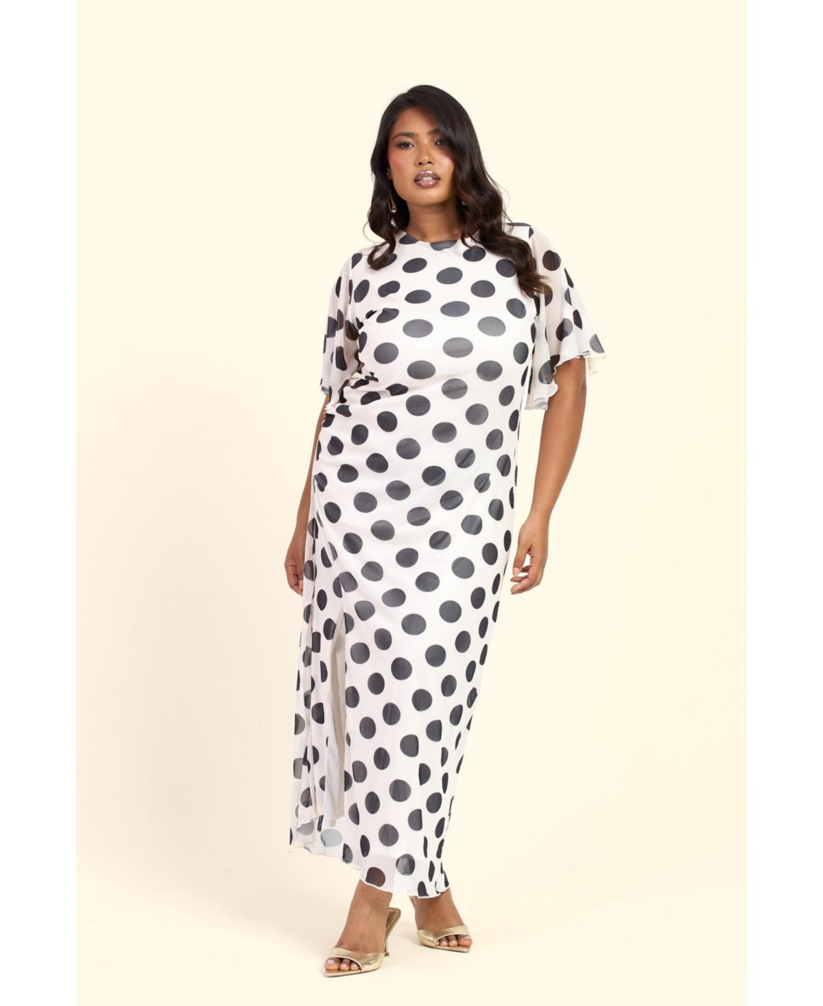 Click here for Fashion-szn Curve Womens Large Polka Dot Ruched Si... prices