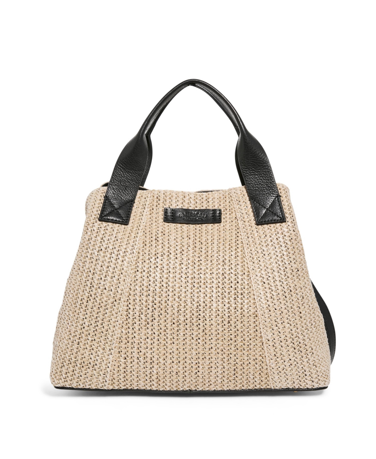 Click here for Ada Triple Entry Satchel - Raffia with Black prices