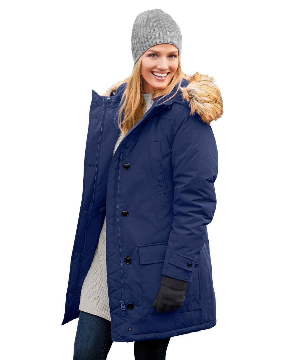 Click here for Woman Within Plus Size The Arctic Parka - Evening... prices