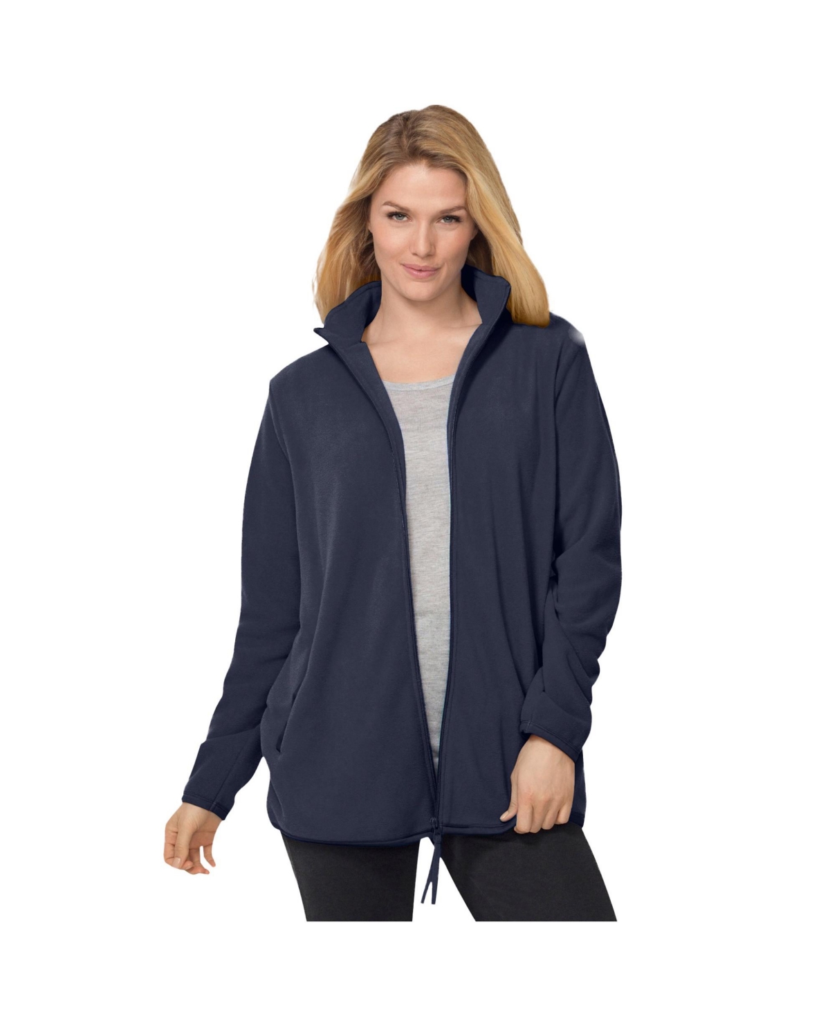 Click here for Woman Within Womens Within Zip-Front Microfleece J... prices