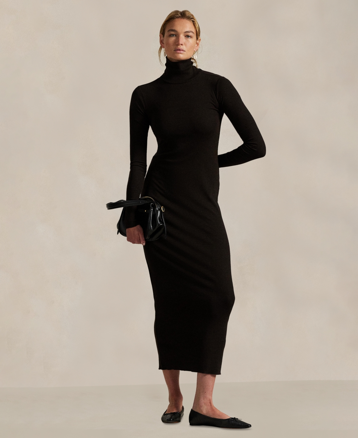Click here for Polo Ralph Lauren Womens Ribbed Turtleneck Dress -... prices