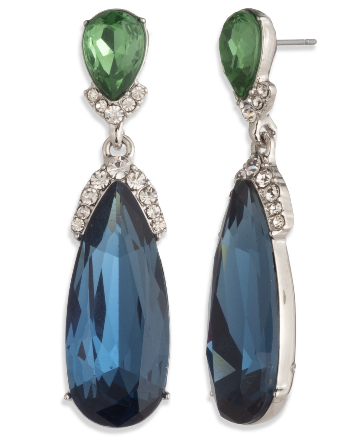 Click here for Givenchy Pear Double Drop Pierced Earrings - Multi prices