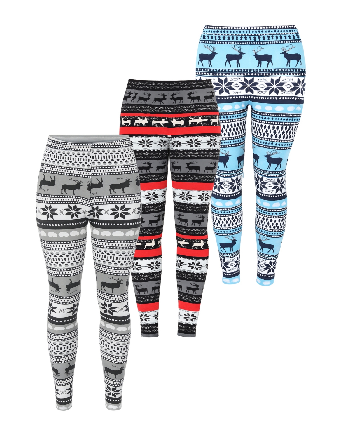 Click here for White Mark Plus Size Holiday Legging Pants  3-Pack... prices