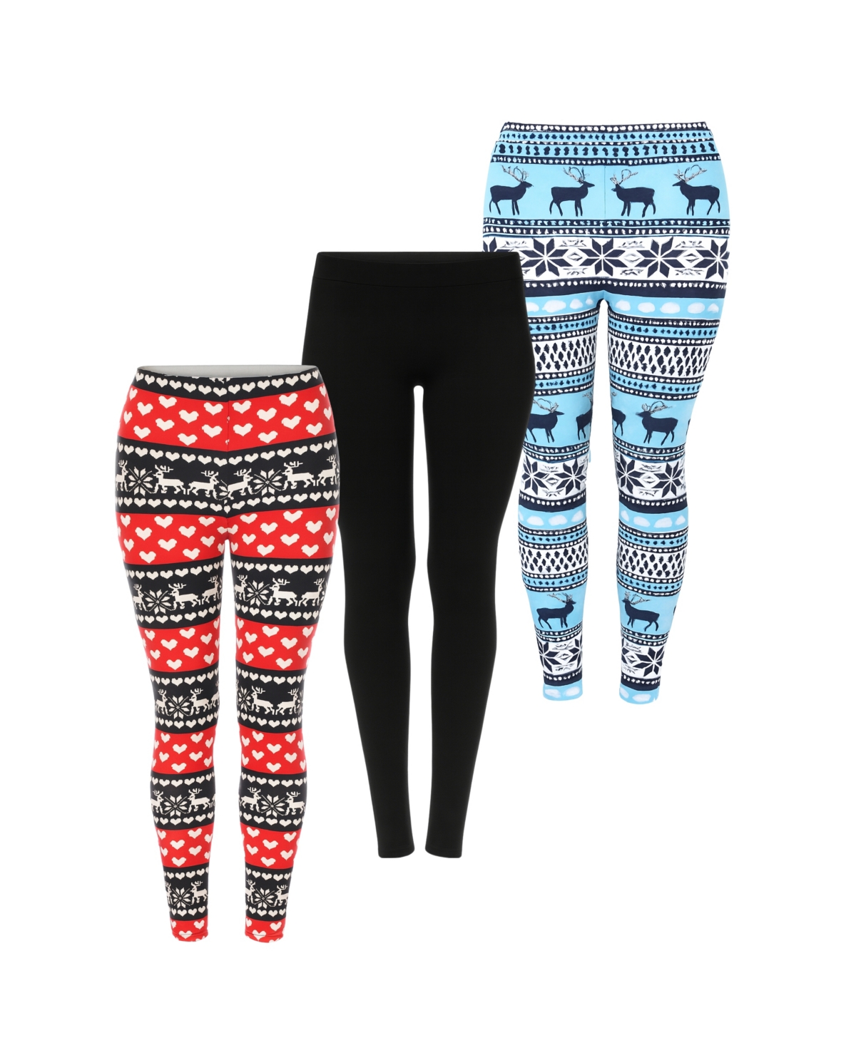Click here for White Mark Plus Size Holiday Legging Pants  3-Pack... prices