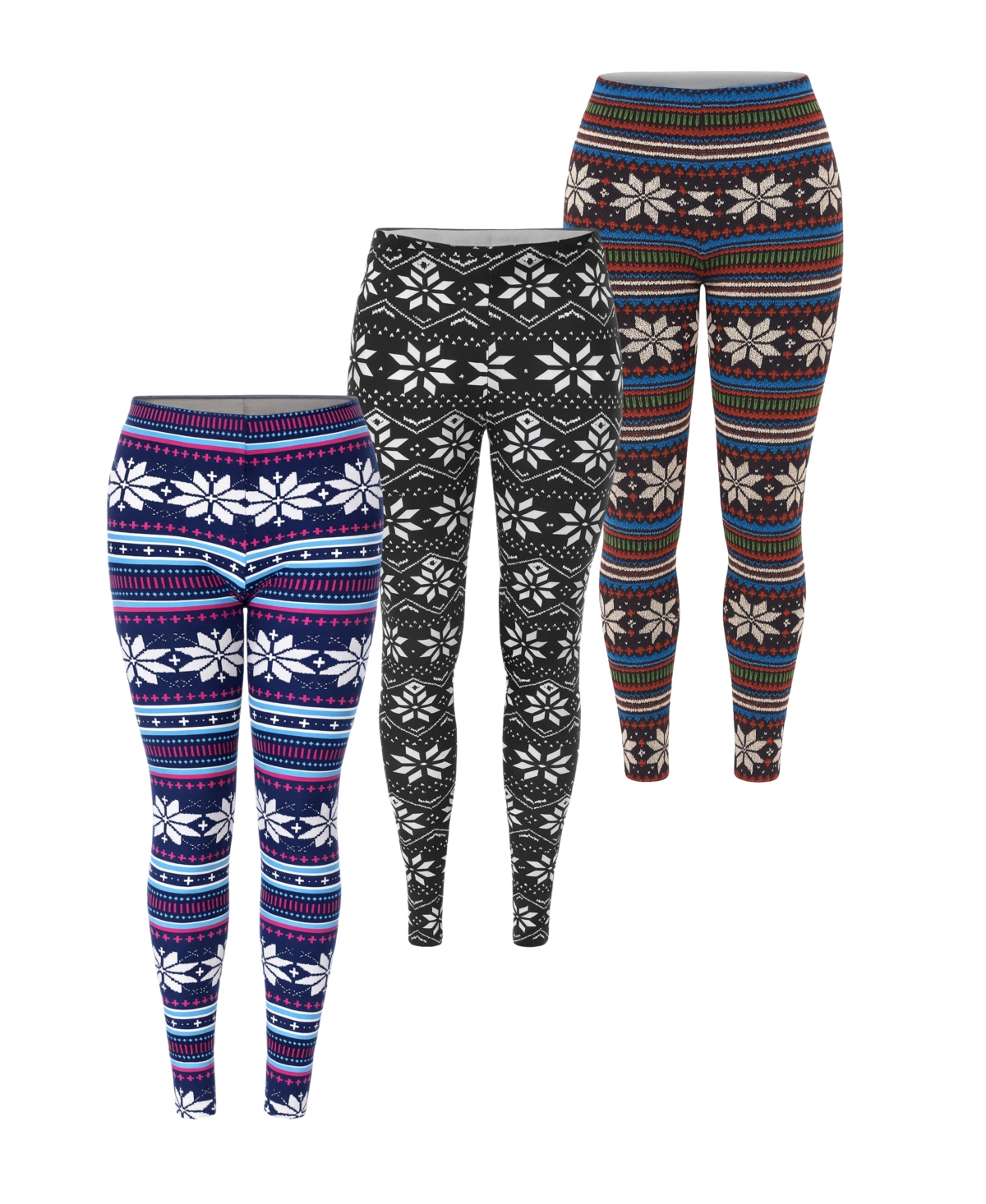 Click here for White Mark Plus Size Holiday Legging Pants  3-Pack... prices