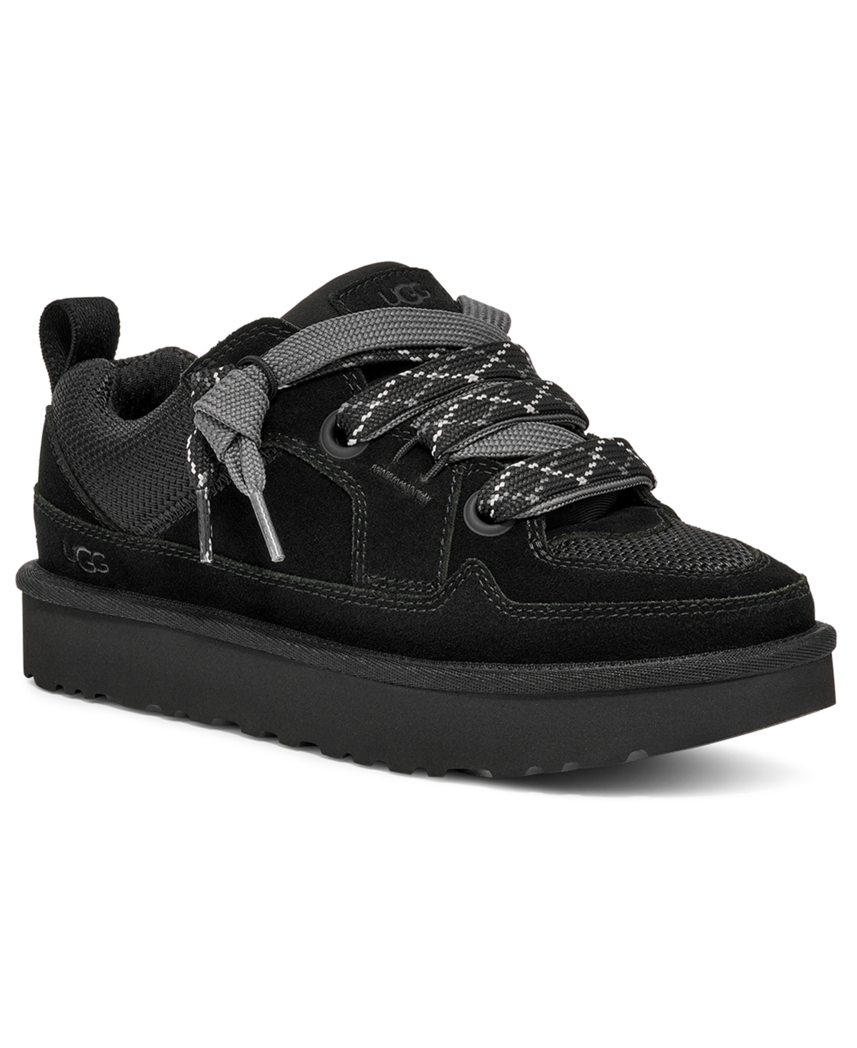 Click here for Ugg Womens Lo Lowmel Lace Up Sneakers - Black prices