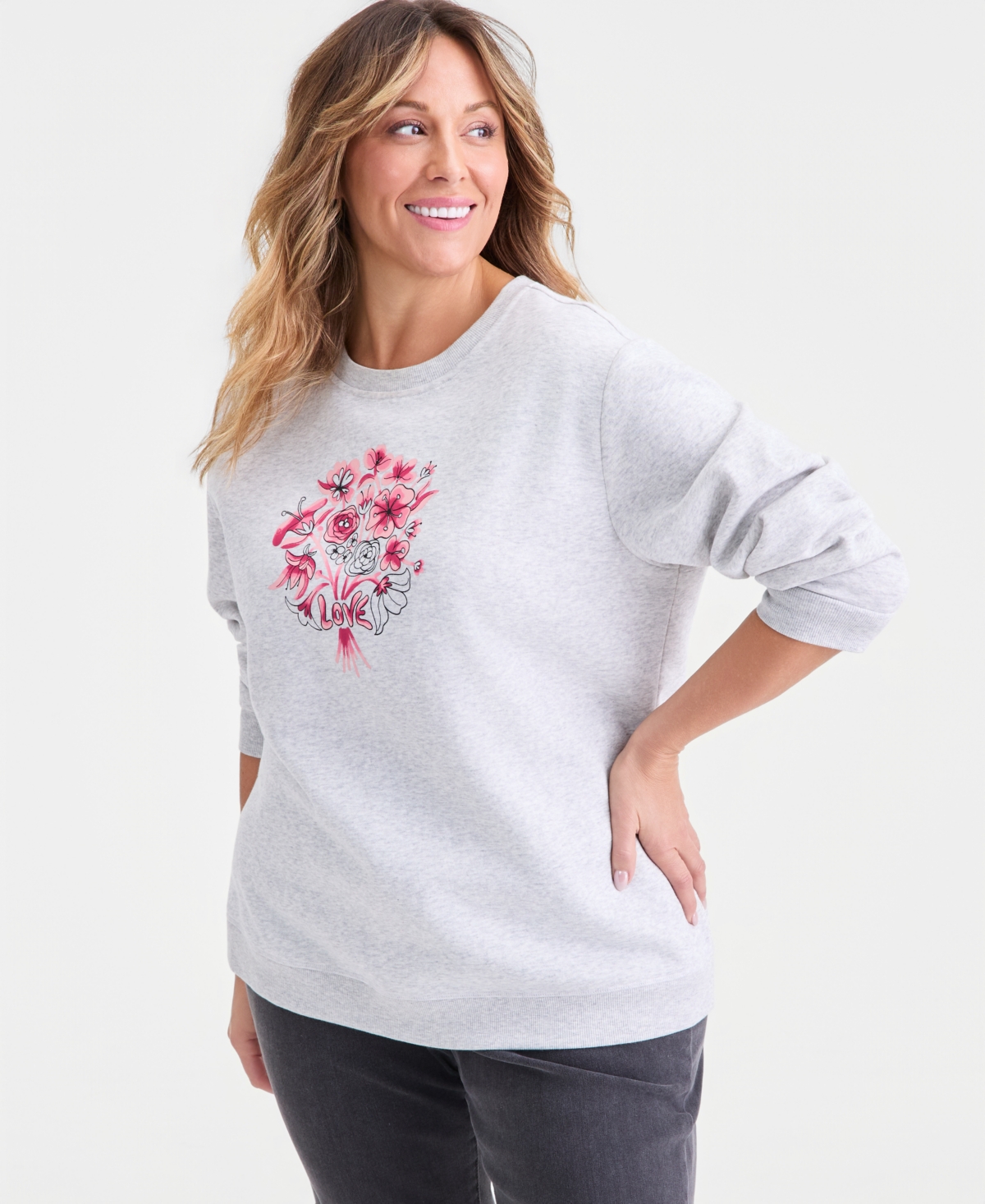 Click here for Style & Co Plus Size Graphic Fleece Sweatshirt  Ma... prices