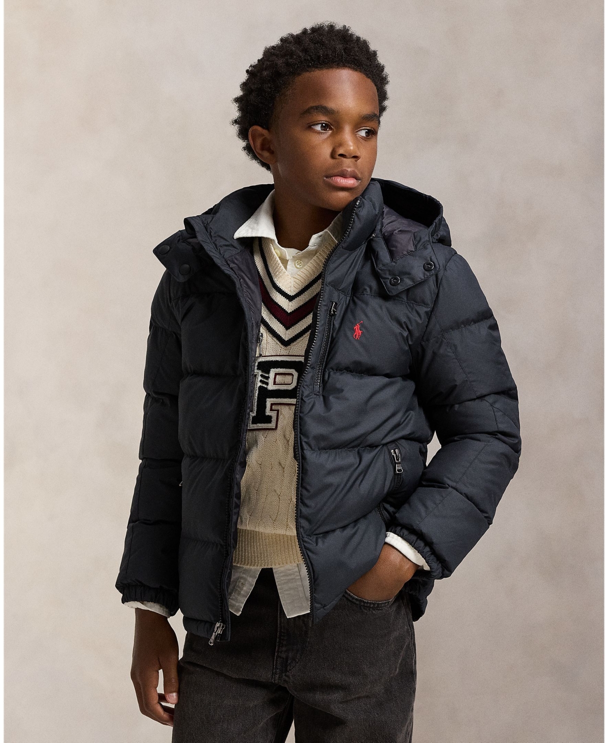 Click here for Polo Ralph Lauren Big Boys Ripstop Down Hooded Jac... prices