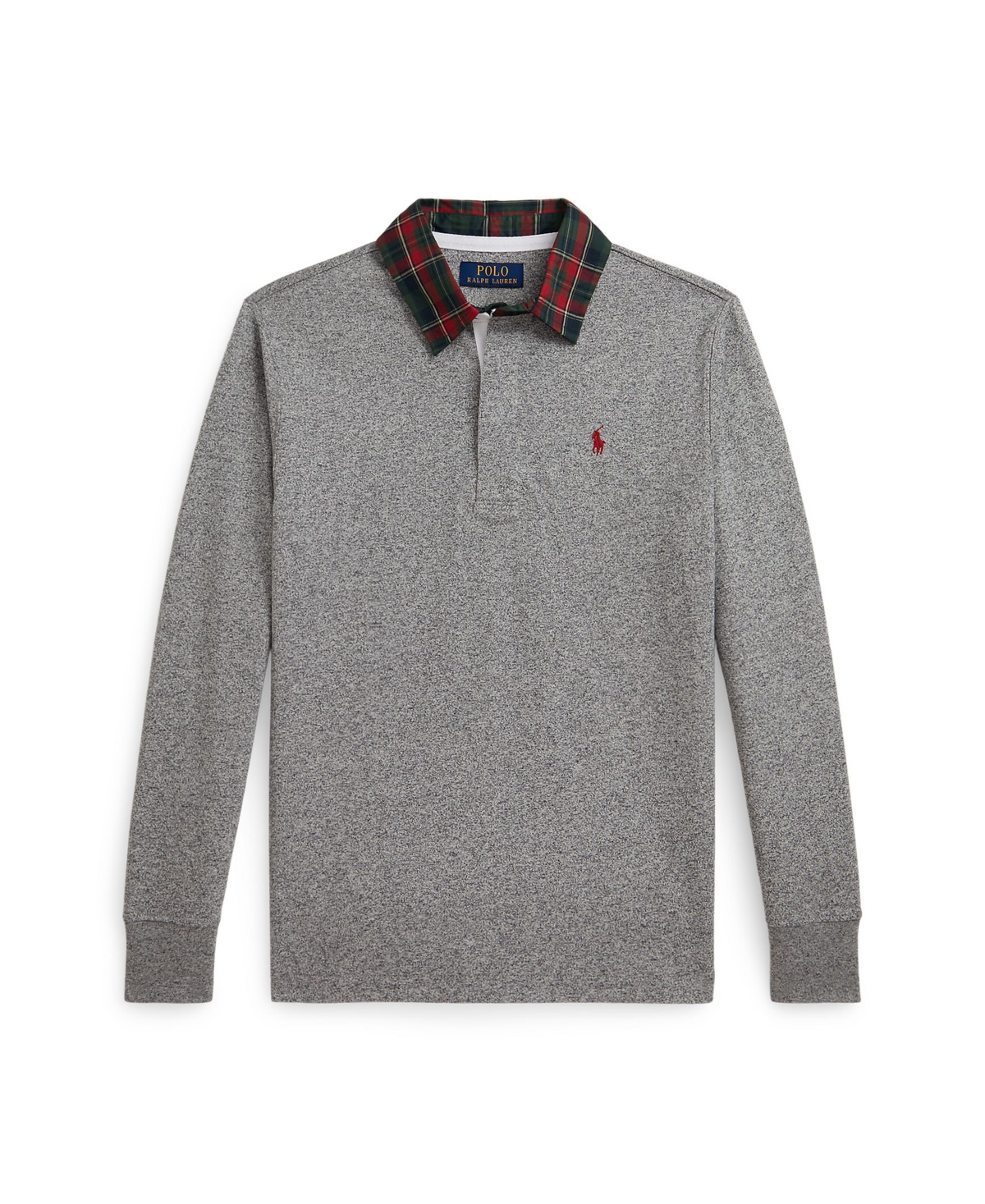 Polo Ralph Lauren Boys 8-20 Plaid Rugby Polo Shirt - Gray